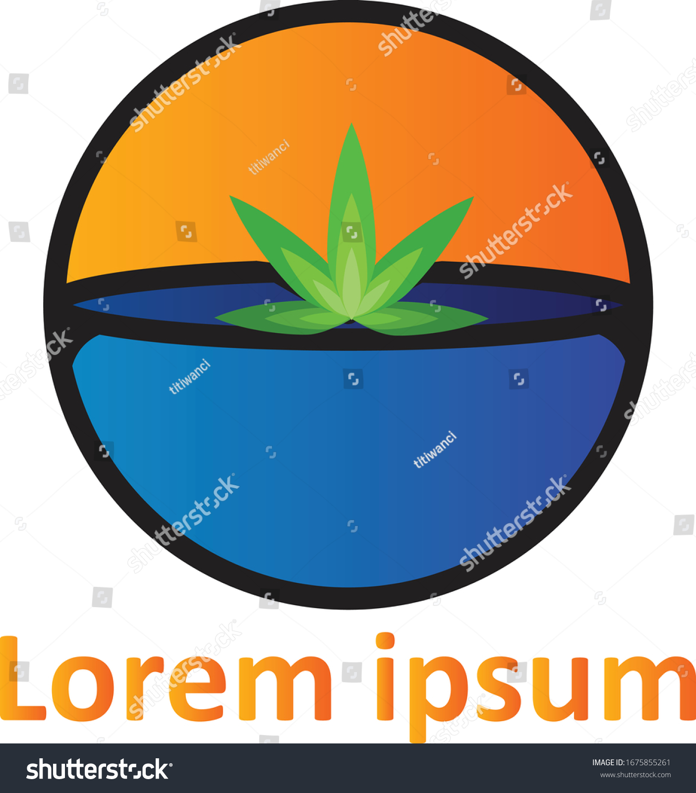 Cannabis Hemp Logo Vector Design Stock Vector (Royalty Free) 1675855261