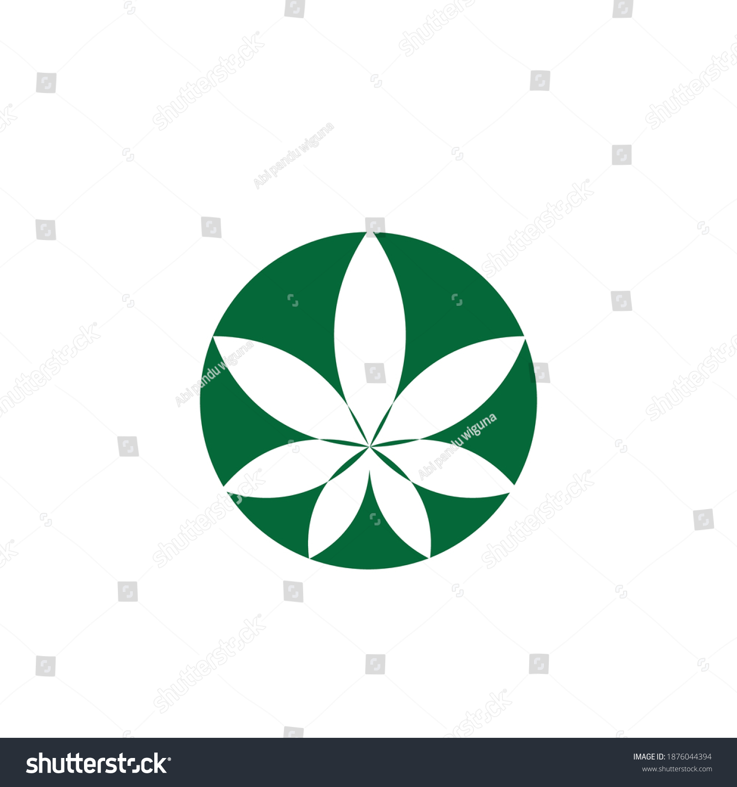 Cannabis Leaf Symbol Icon Vector Stock Vector (Royalty Free) 1876044394 ...