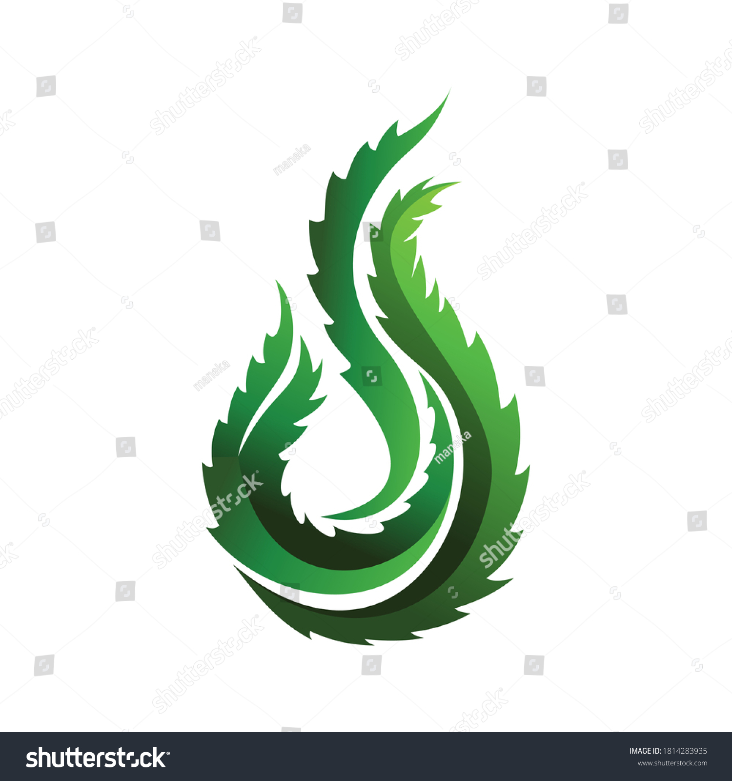 Cannabis Marijuana Flame Logo Vector Stock Vector (Royalty Free) 1814283935