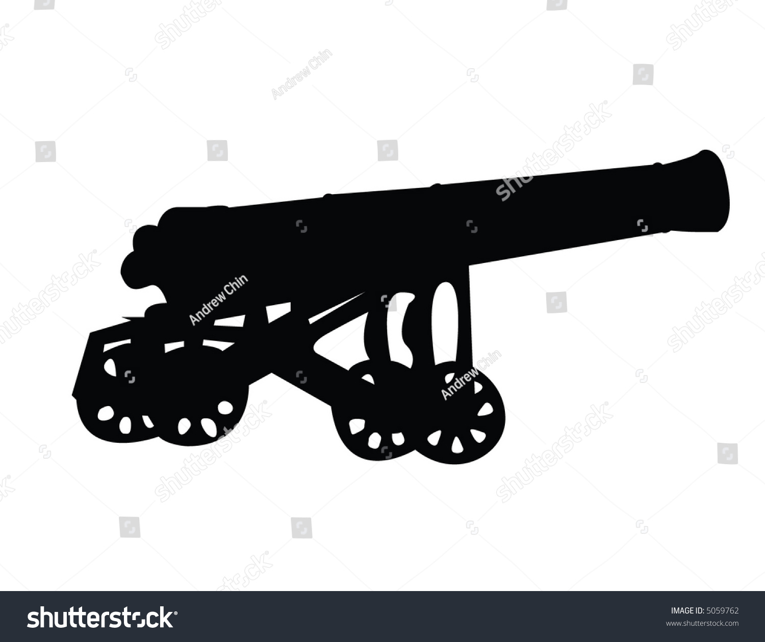 Cannon Silhouette Stock Vector (Royalty Free) 5059762 - Shutterstock