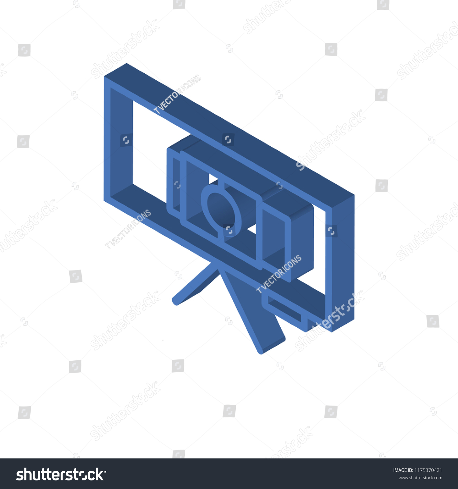 Canvas Isometric Left Top View 3d Stock Vector (Royalty Free ...
