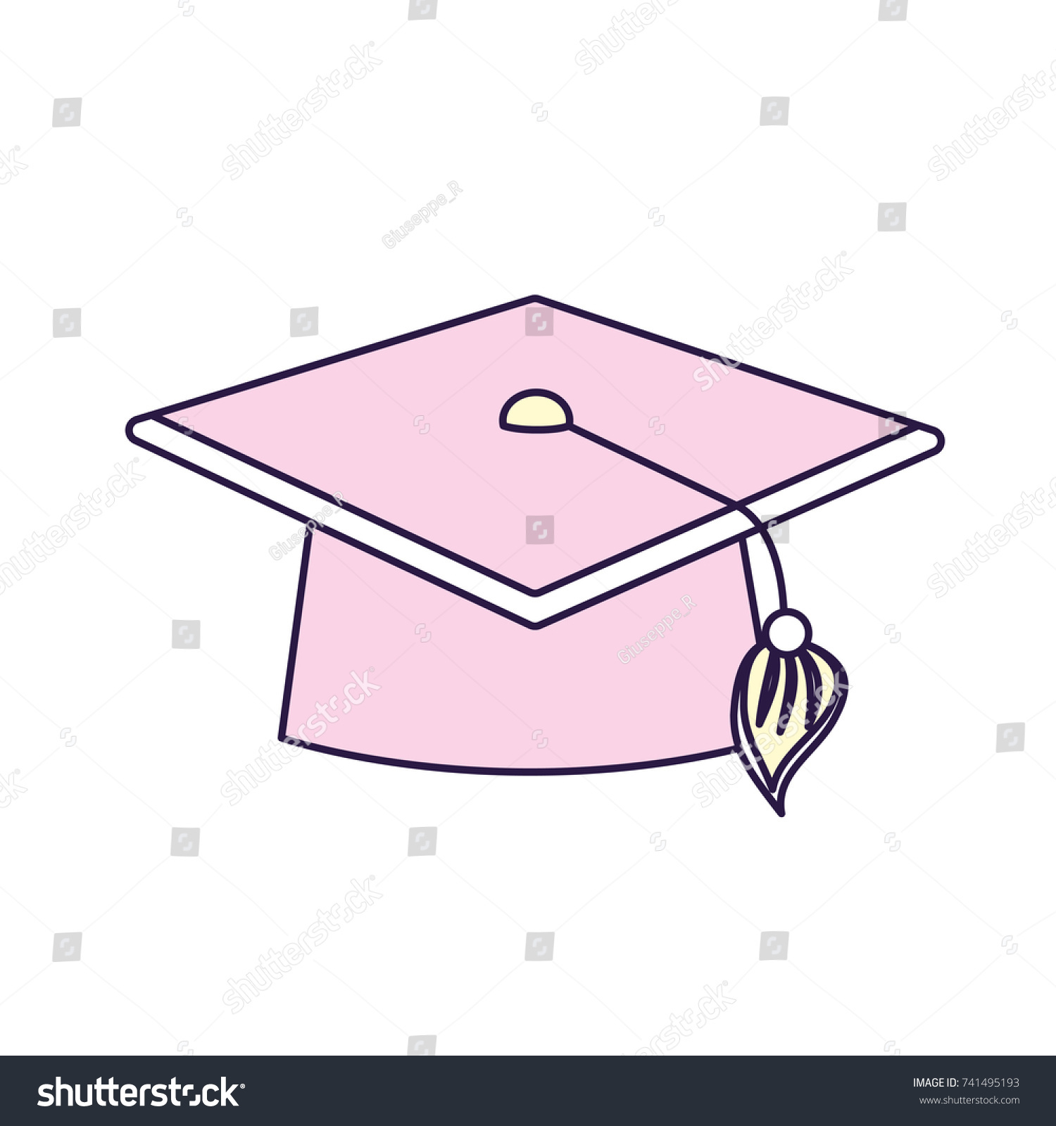 Cap Graduation Object Design Stock Vector (Royalty Free) 741495193 ...