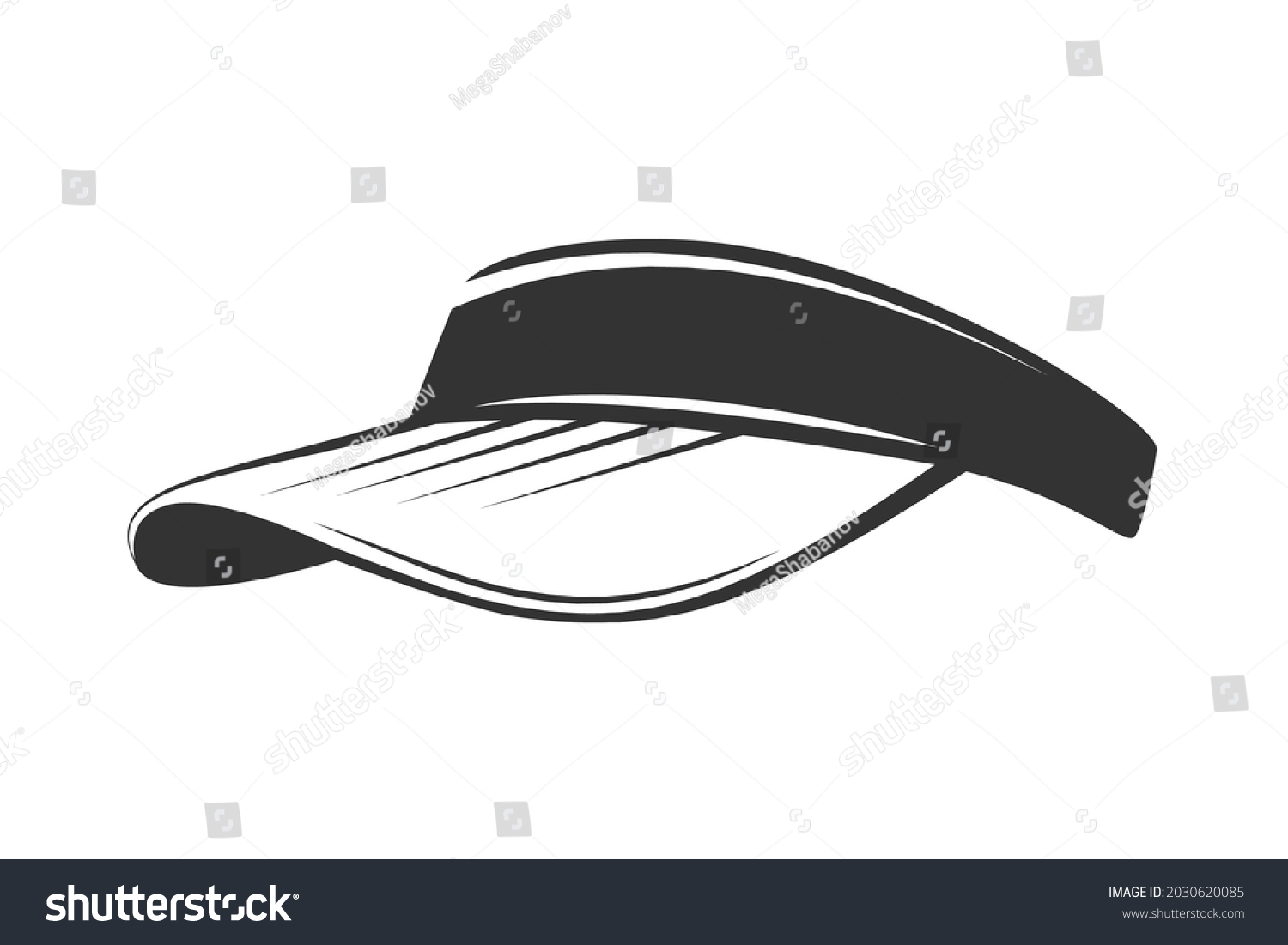 Cap Visor Isolated On White Background Stock Vector (Royalty Free ...