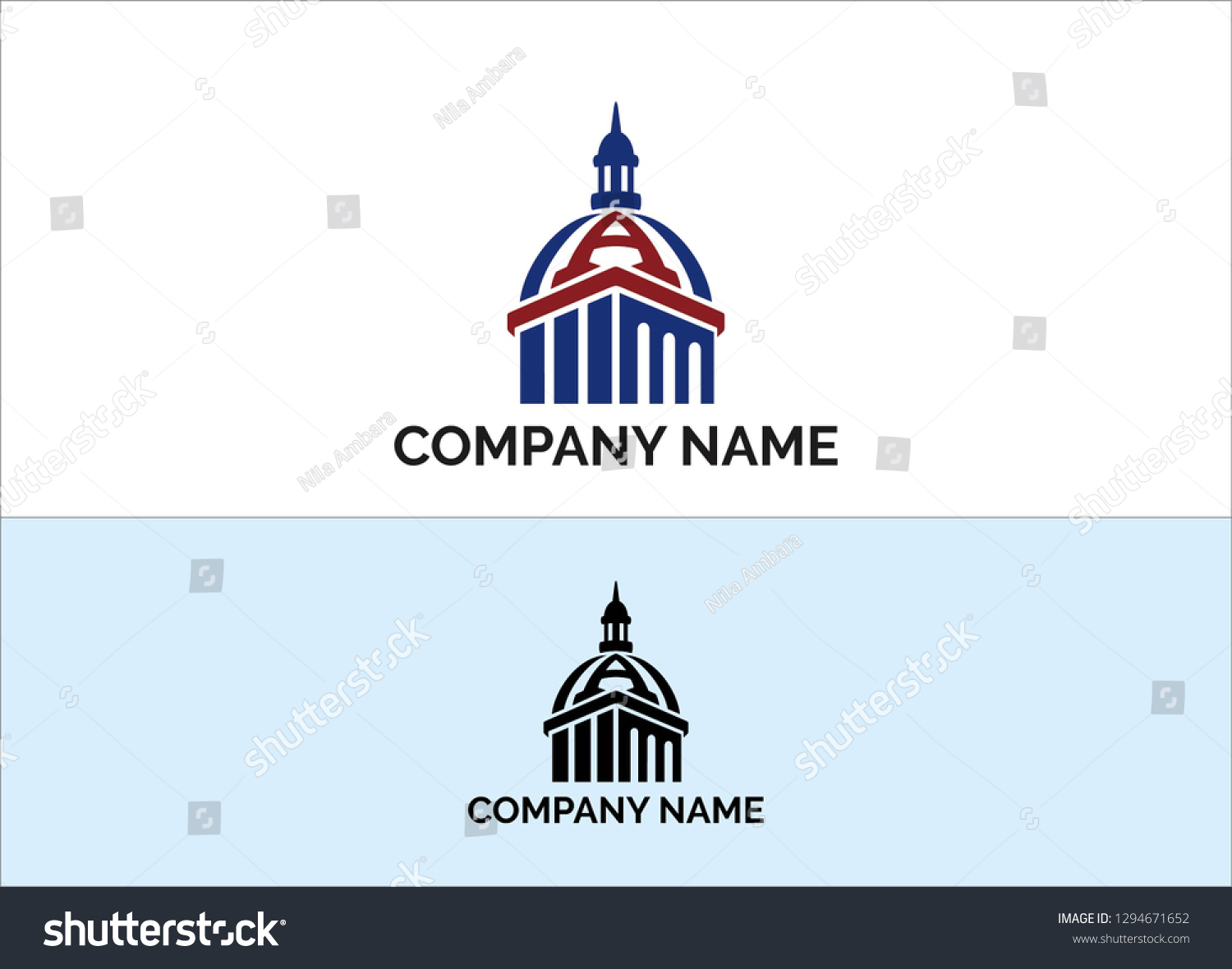Capital Academy Building Logo Vector Template Stock Vector (Royalty ...