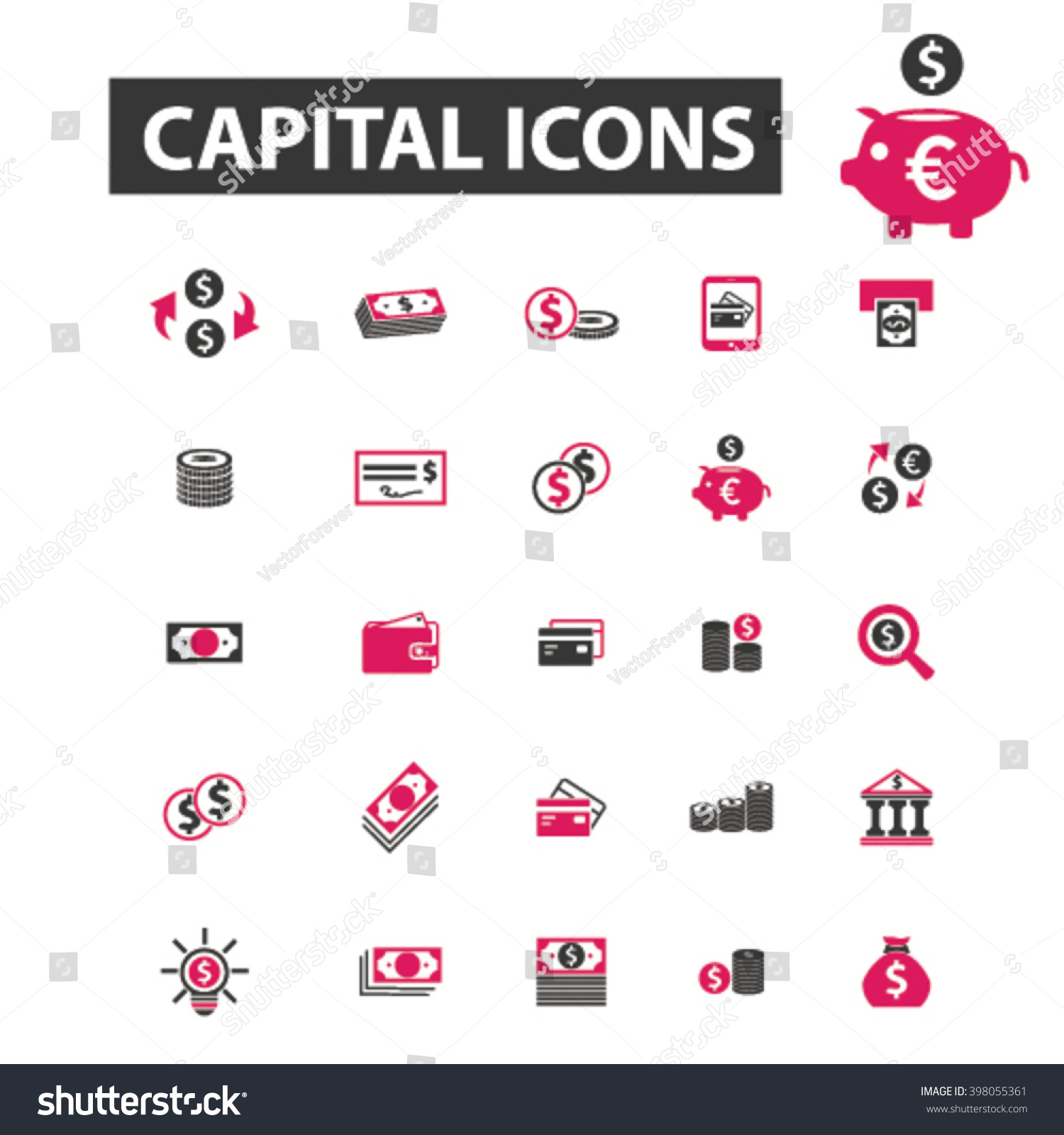 Capital Icons Stock Vector (Royalty Free) 398055361 | Shutterstock