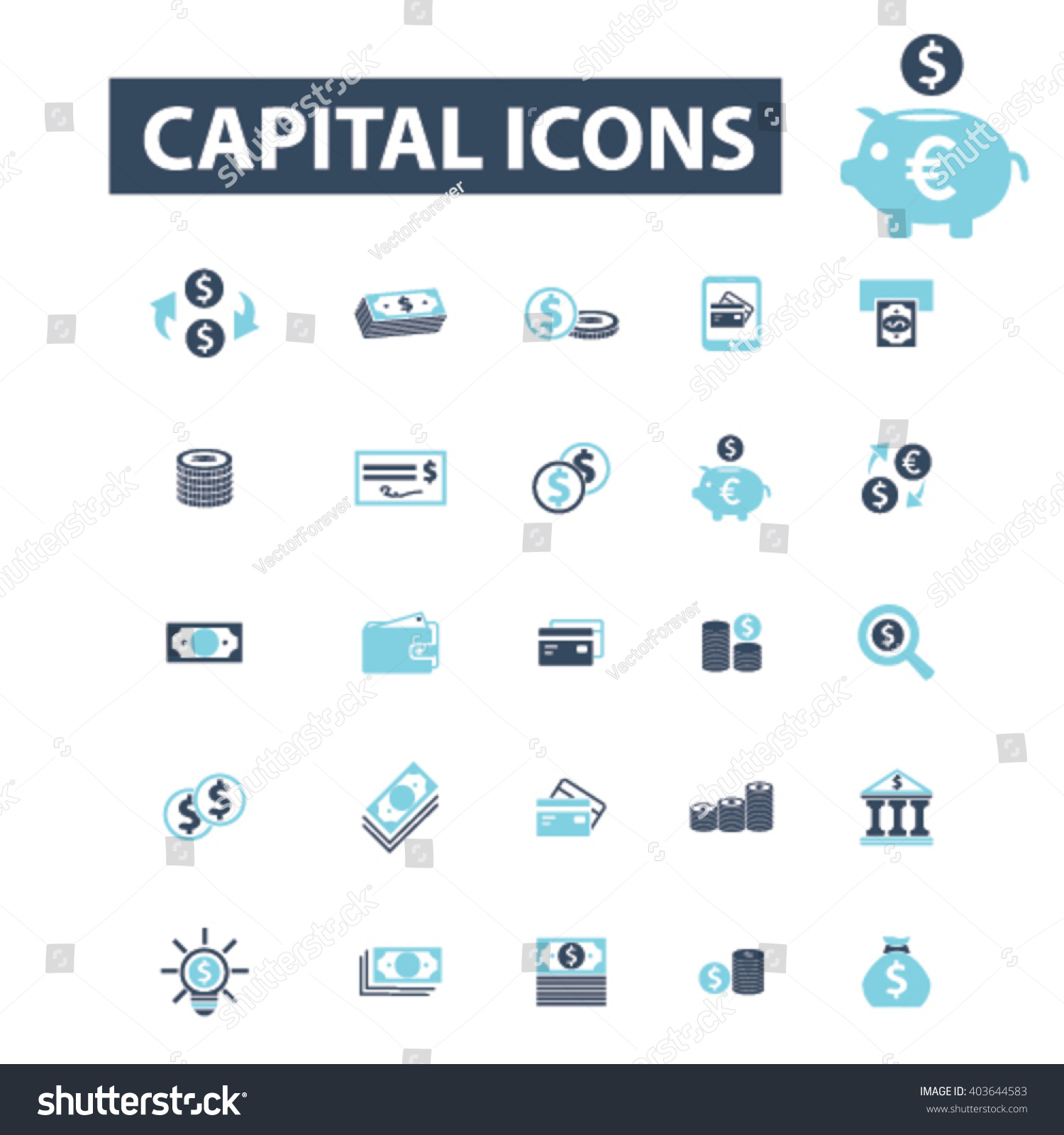 Vektor Stok Capital Icons (Tanpa Royalti) 403644583 | Shutterstock