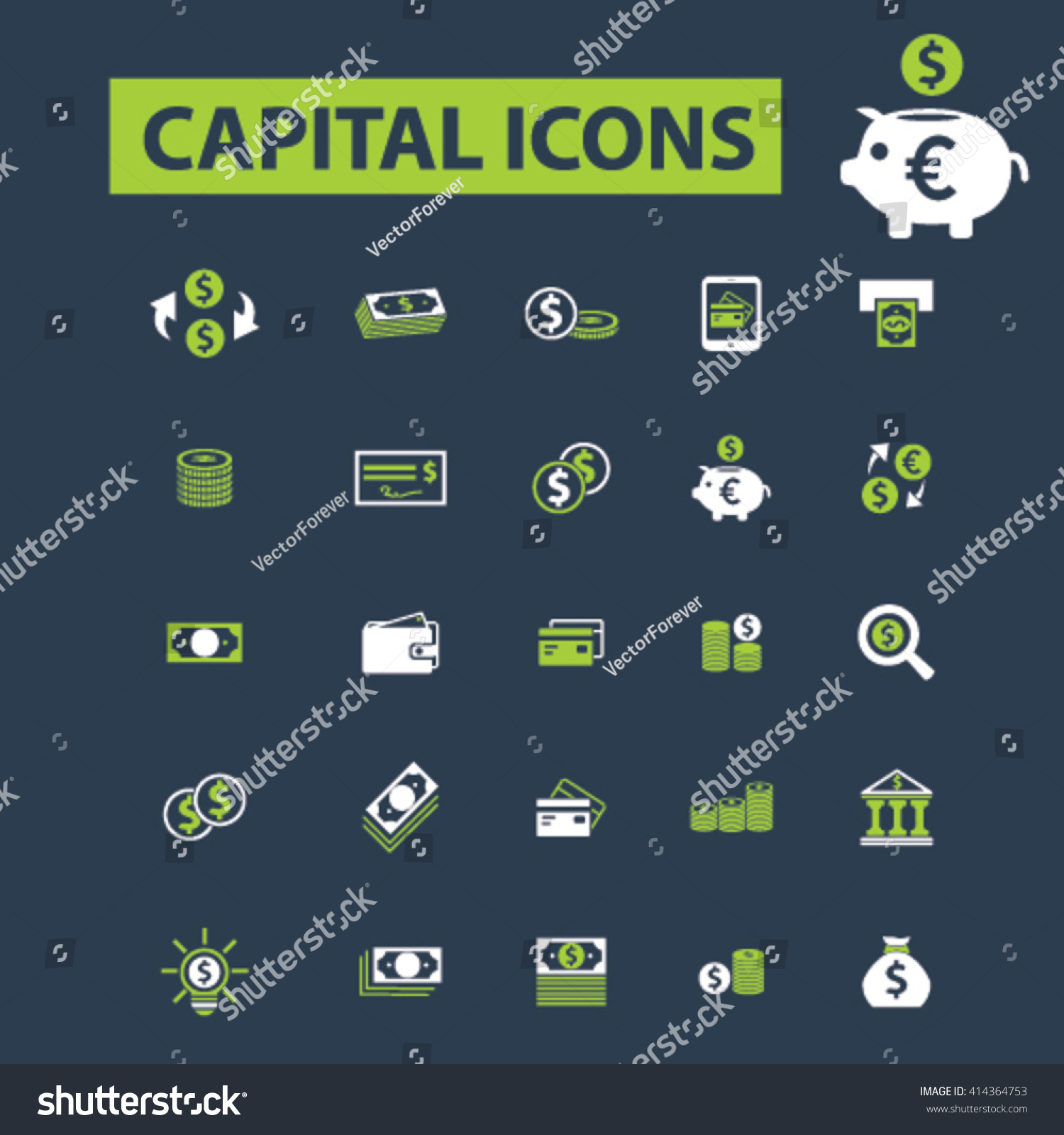 Capital Icons Stock Vector (Royalty Free) 414364753 | Shutterstock