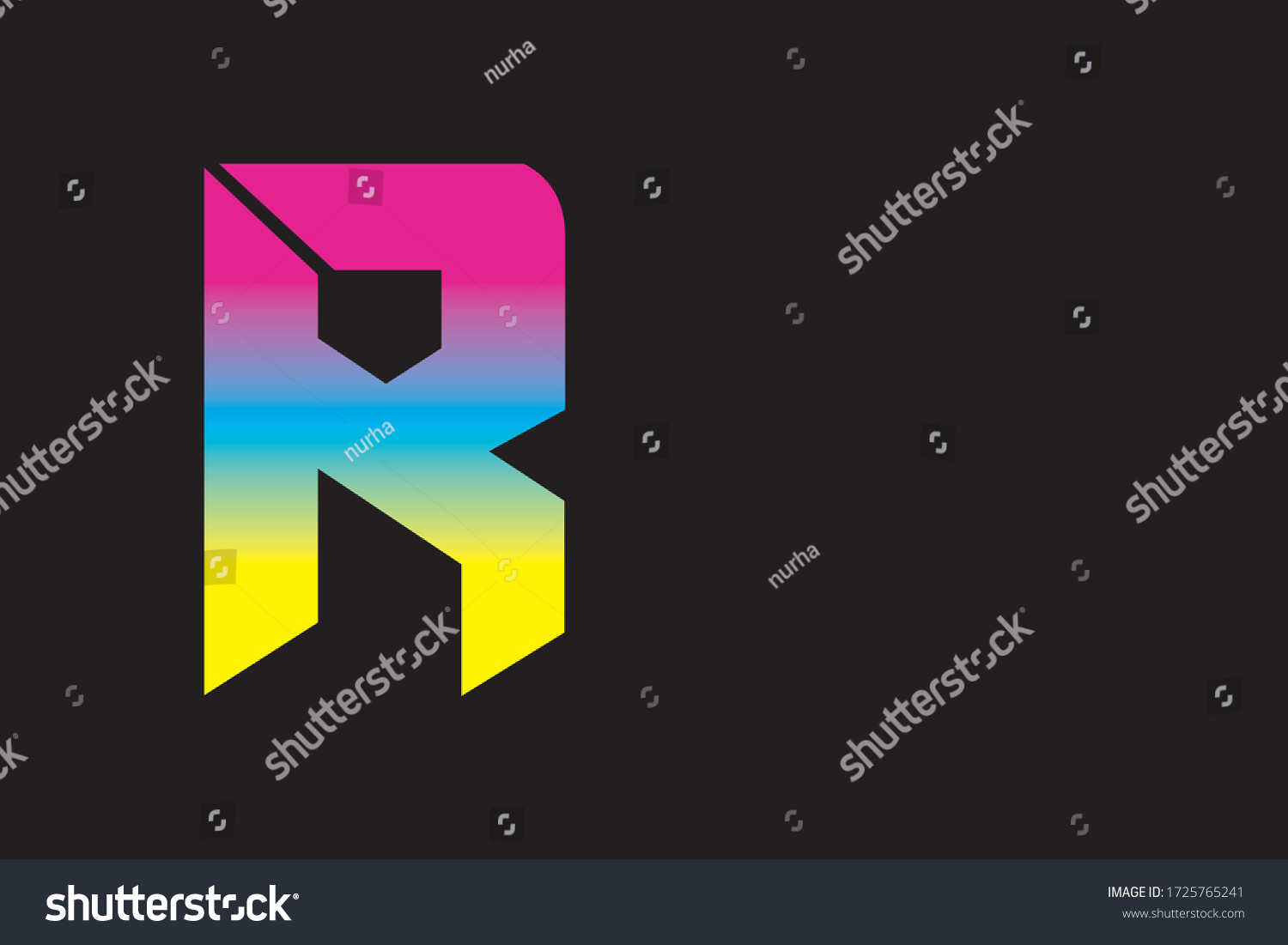 Capital Letter R Vector Image Stock Vector (Royalty Free) 1725765241 ...