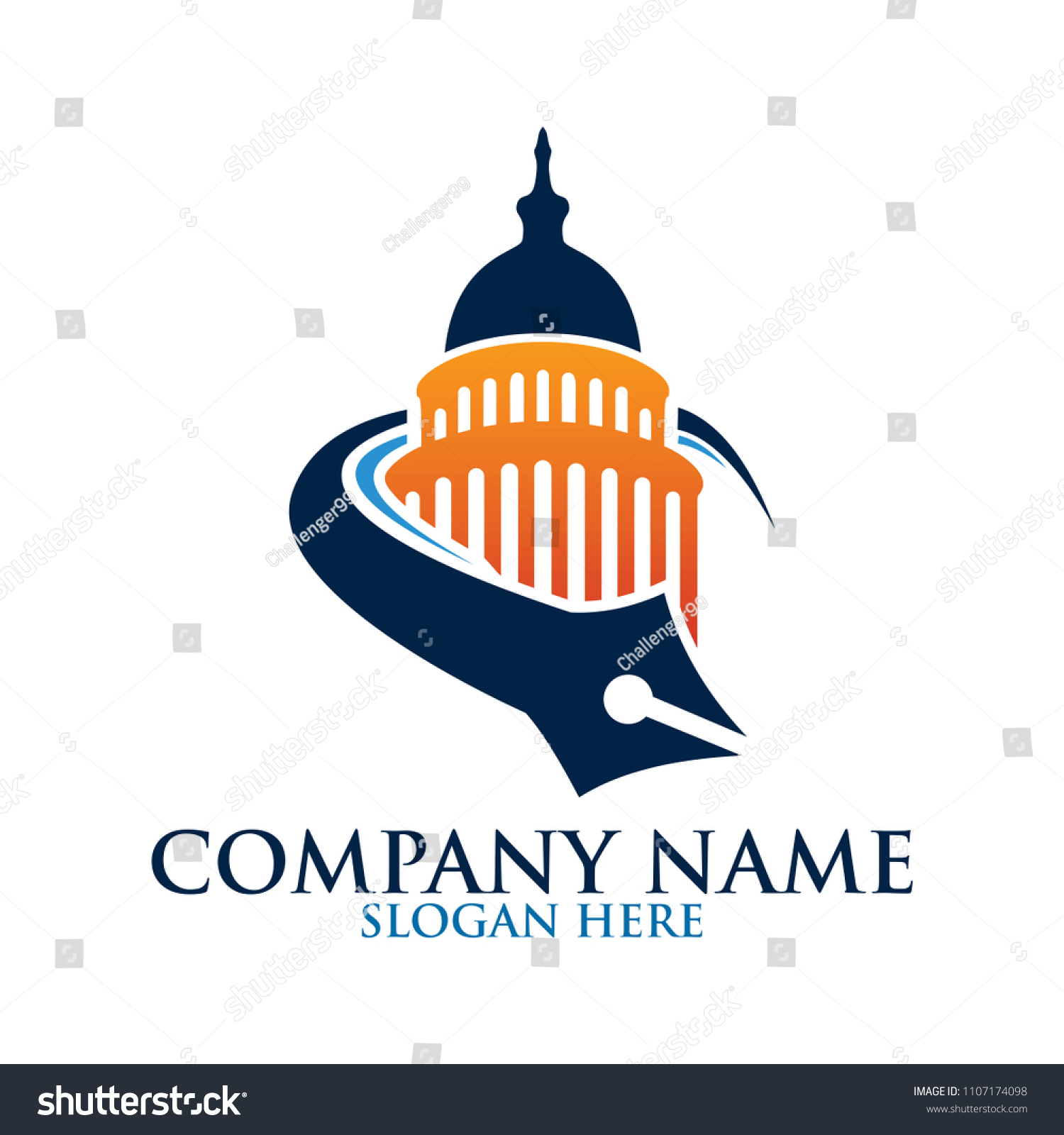 Capital Office Logo Design Stock Vector (Royalty Free) 1107174098