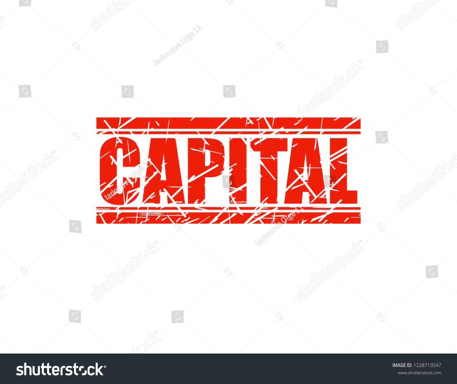 Capital Red Stamp Stock Vector (Royalty Free) 1228713547
