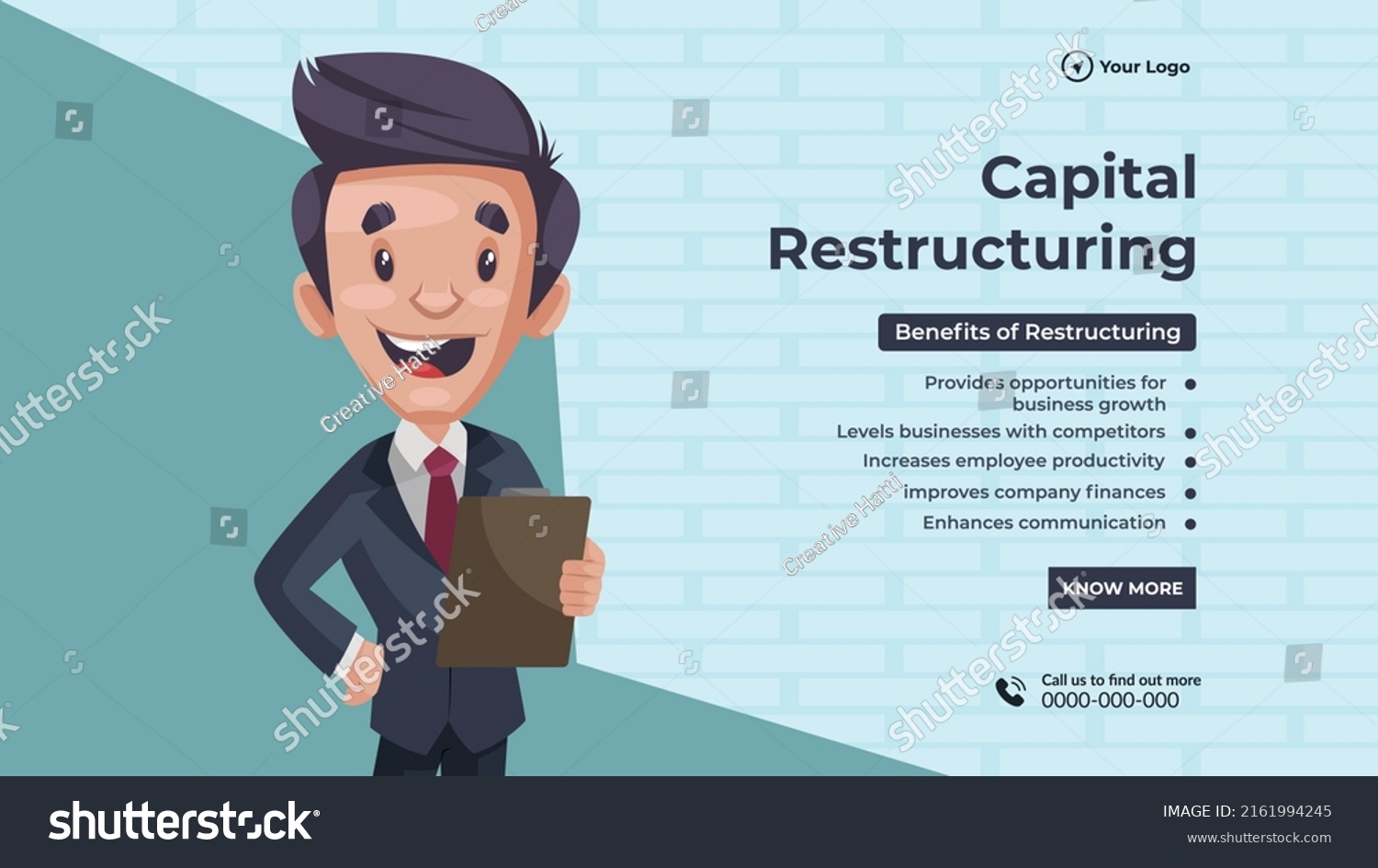 Capital Restructuring Landscape Banner Design Template Stock Vector ...