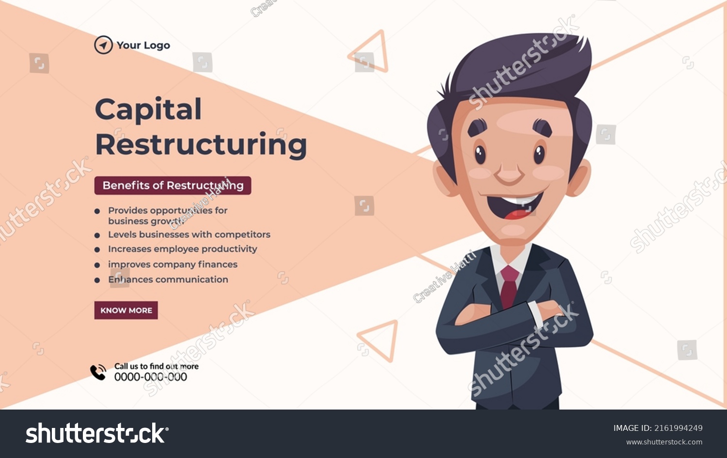 Capital Restructuring Landscape Banner Design Template Stock Vector ...