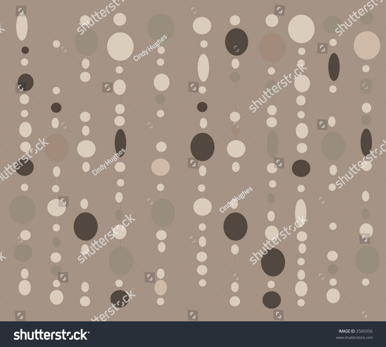 Capiz Shells Retro Curtain Monochromatic Vector Stock Vector (Royalty ...