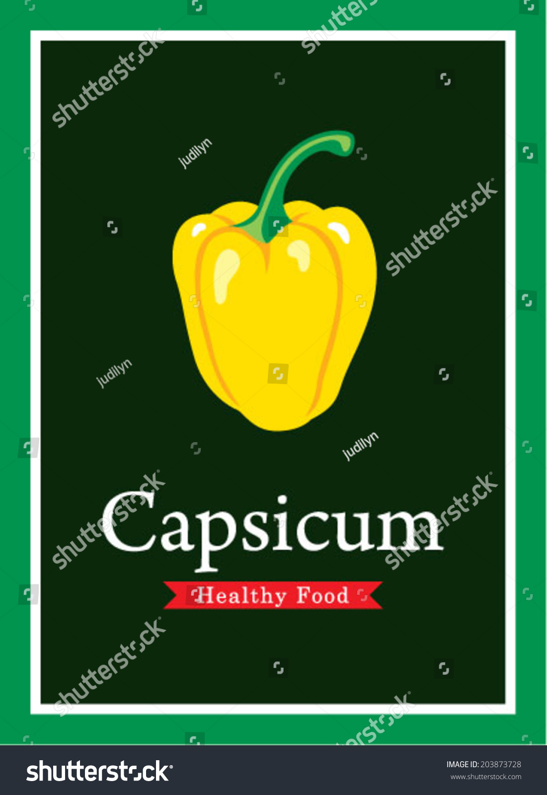 Capsicum Poster Illustration Stock Vector (Royalty Free) 203873728 ...