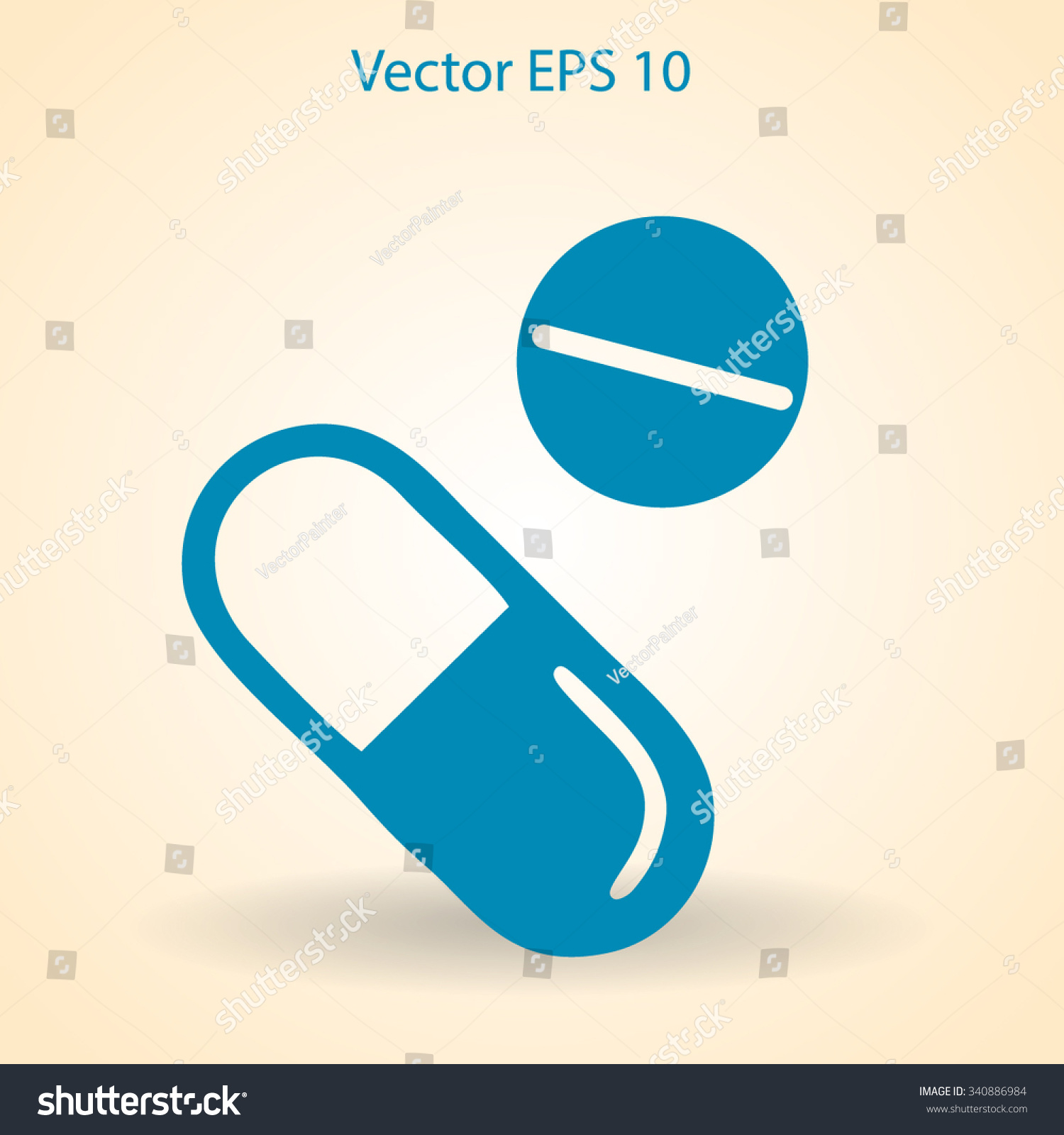 Capsule Pills Vector Illustration Stock Vector (Royalty Free) 340886984 ...