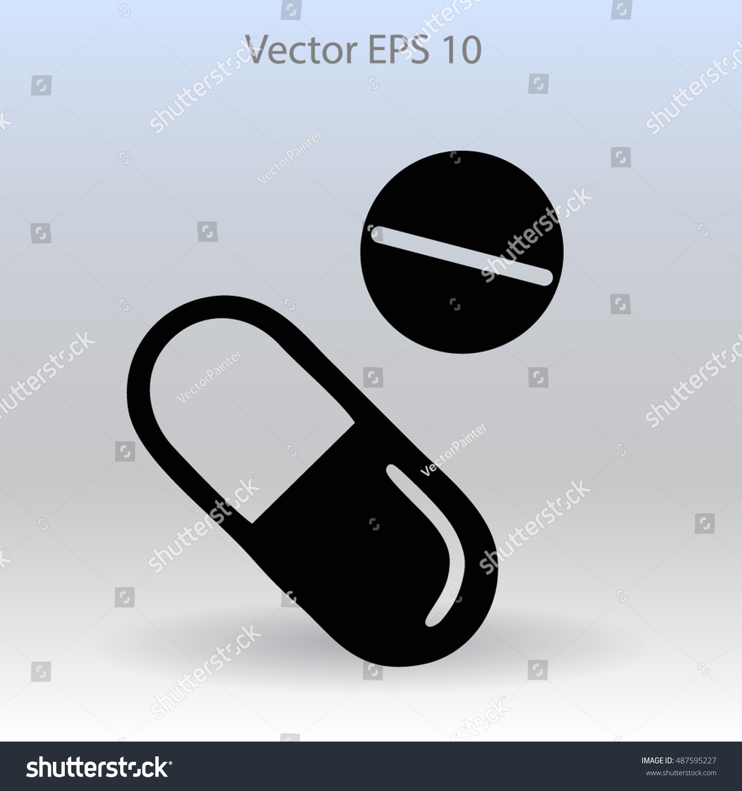 Capsule Pills Vector Illustration Stock Vector (Royalty Free) 487595227 ...