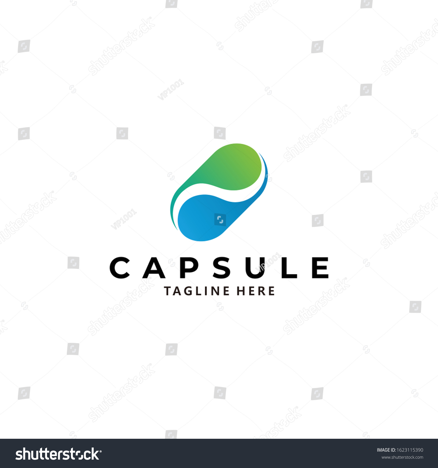 Capsule Logo Icon Vector Isolated Stock Vector (Royalty Free ...