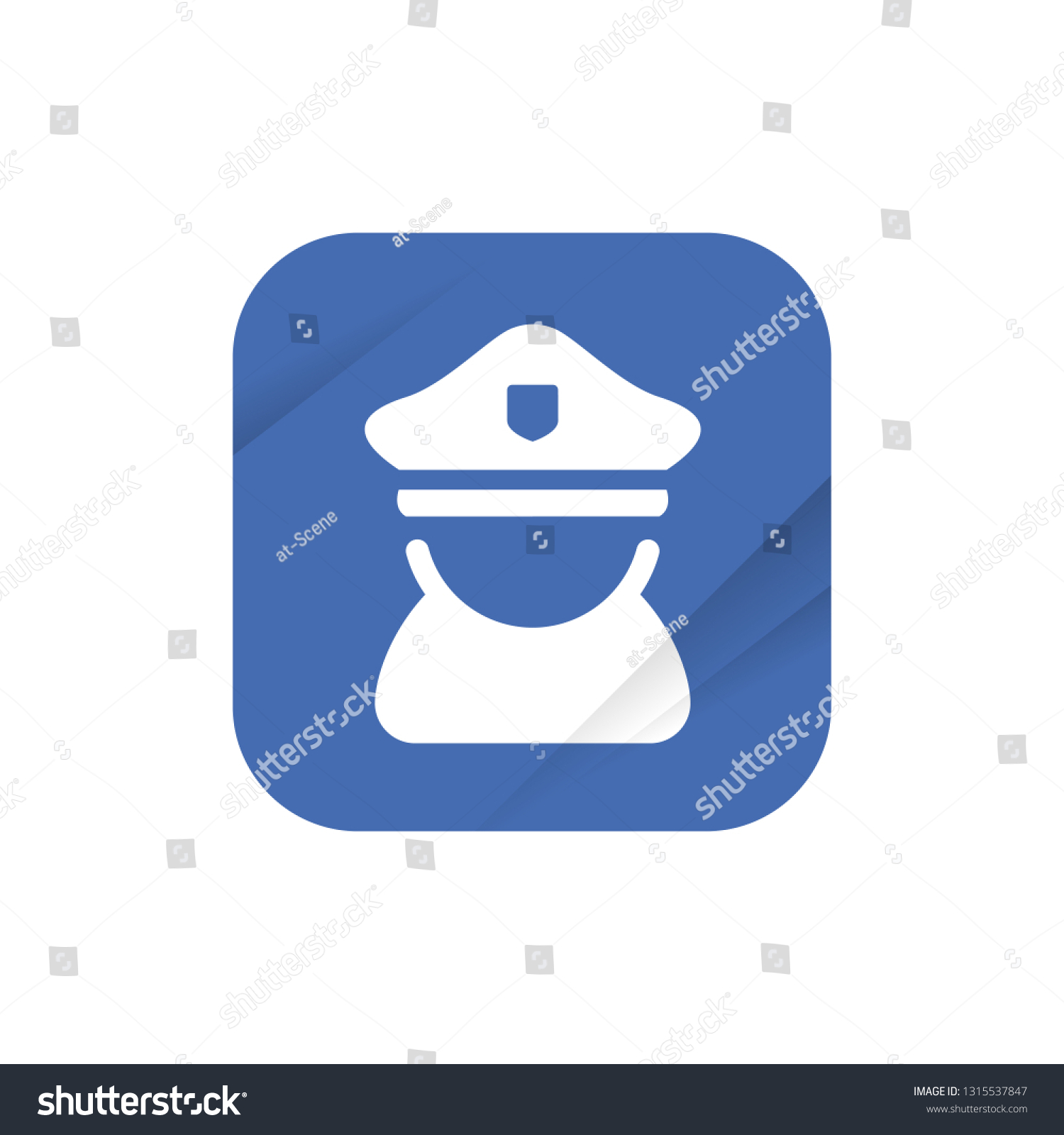 Captain App Icon Stock Vector (Royalty Free) 1315537847 | Shutterstock