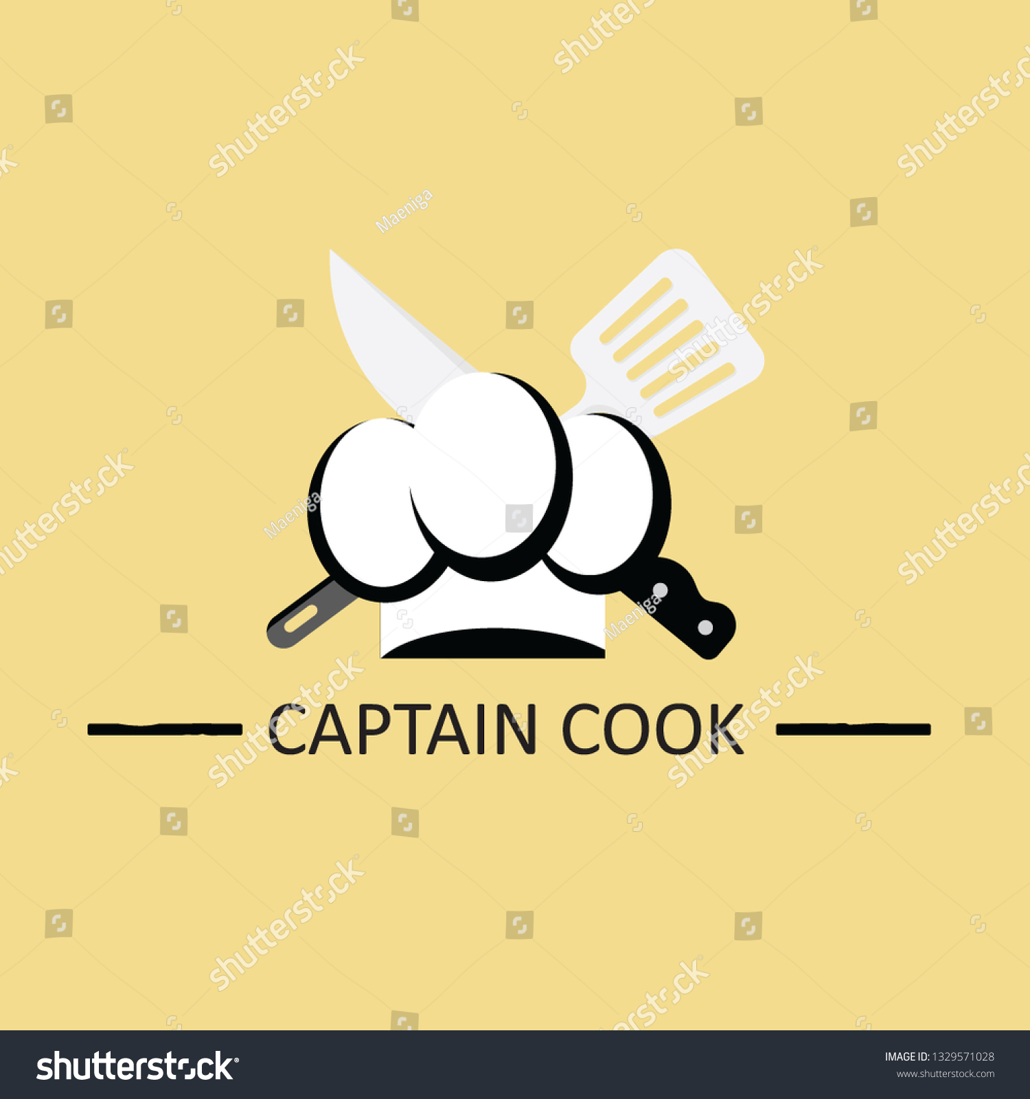 Captain Cook Logo Design Stock Vector (Royalty Free) 1329571028