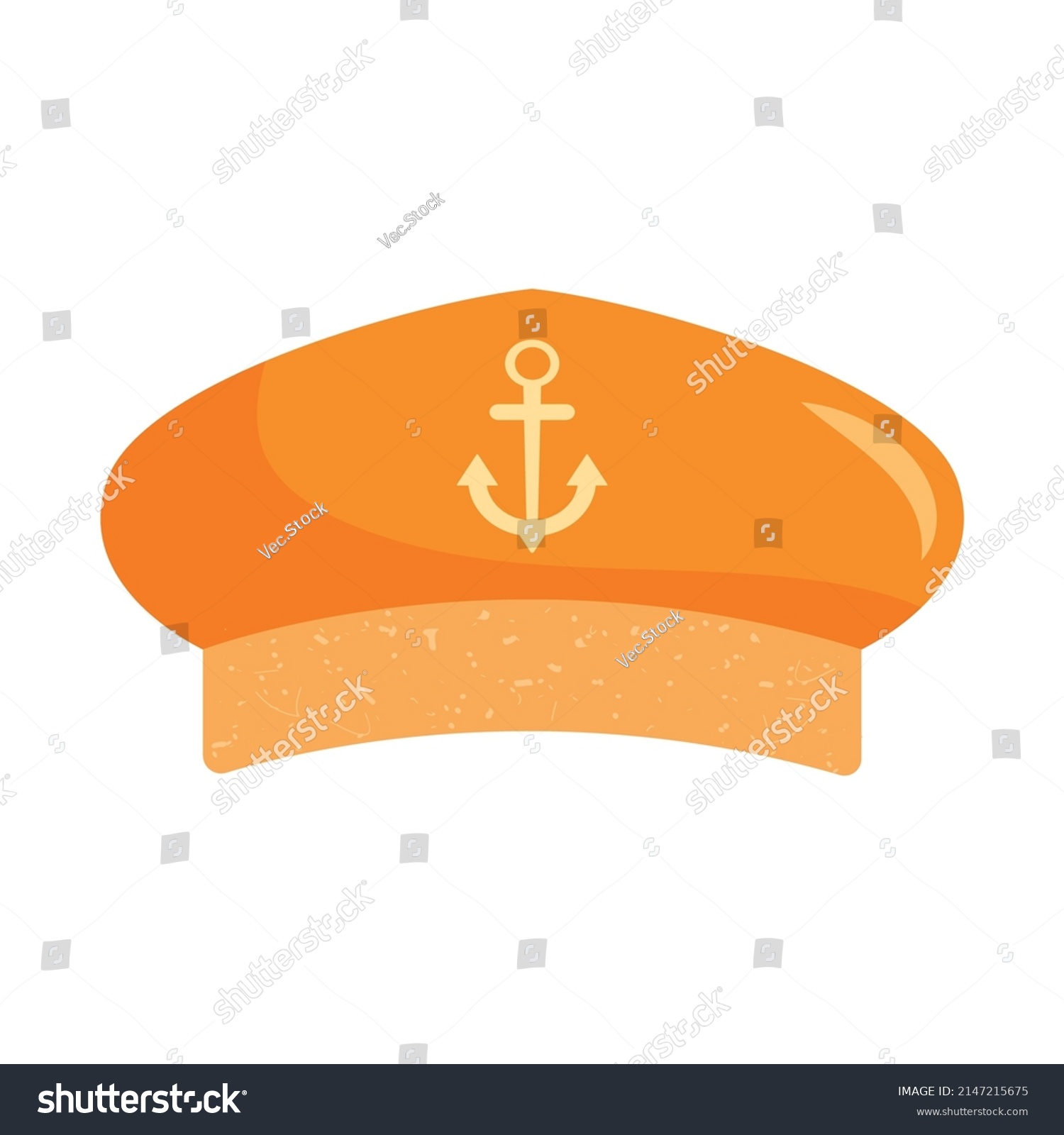 Captain Hat Icon On White Background Stock Vector (Royalty Free ...