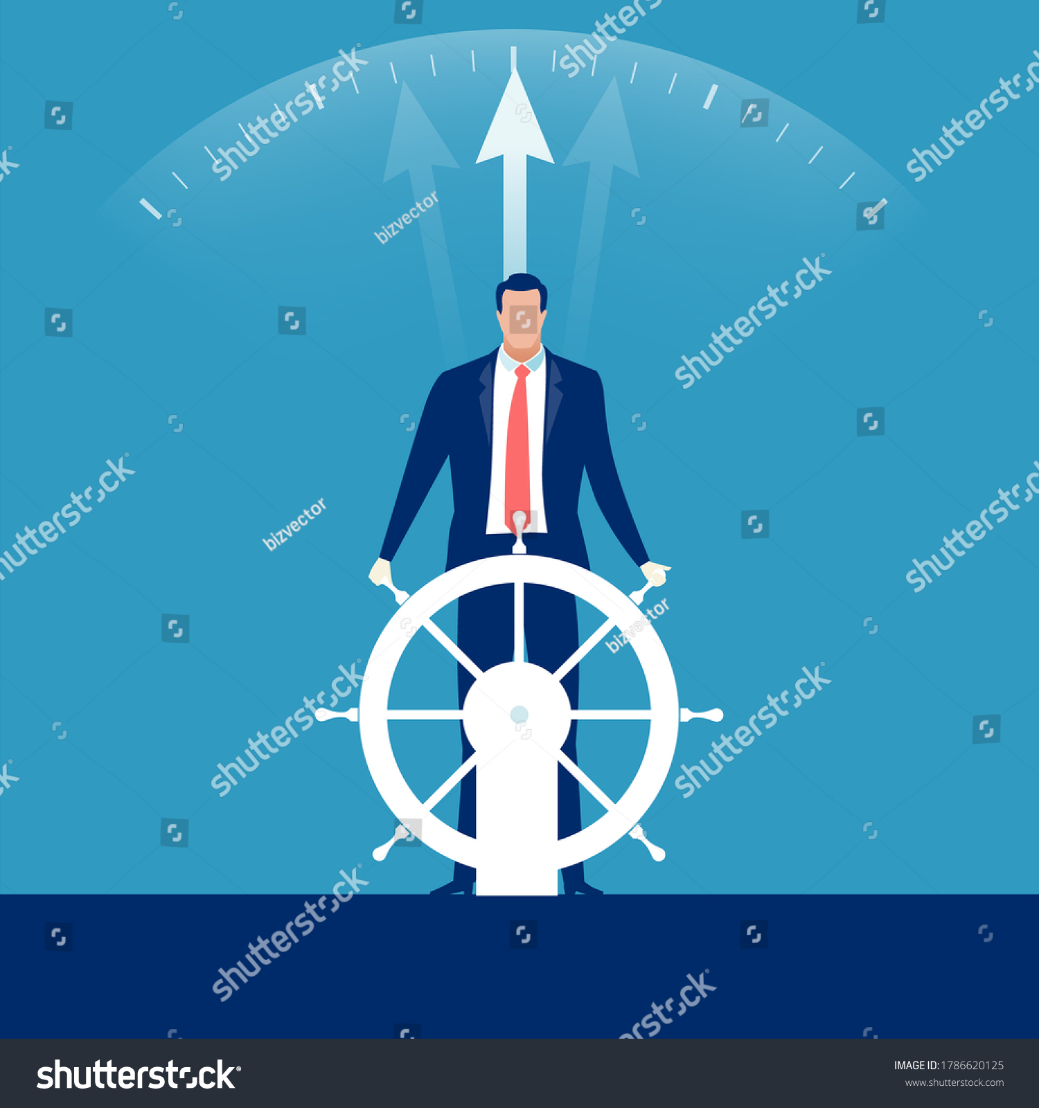 Captain Leader Vector Concept Illustration Stock Vector (Royalty Free ...