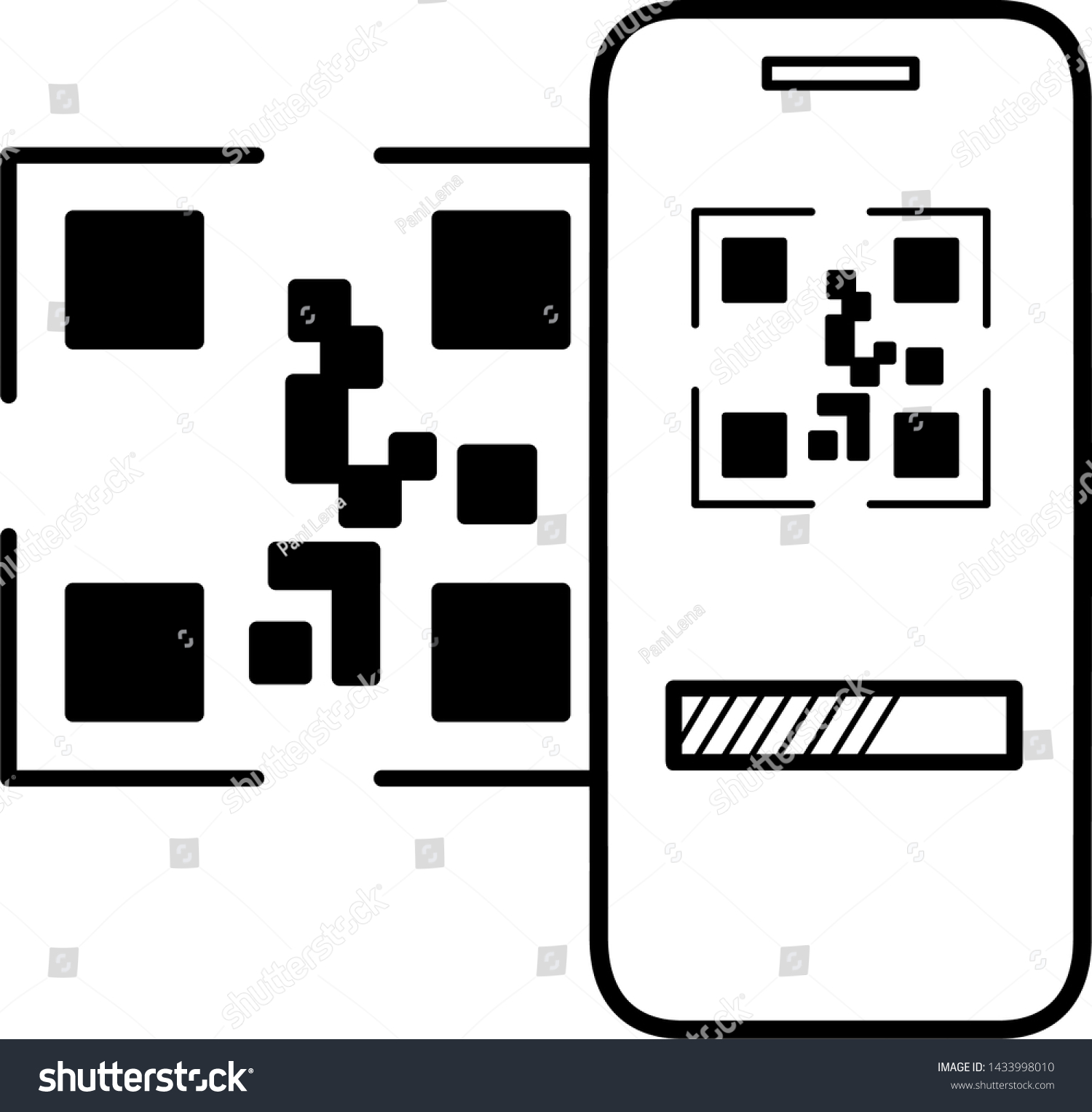 Capture Qr Code Icon Outline Style Stock Vector (Royalty Free ...