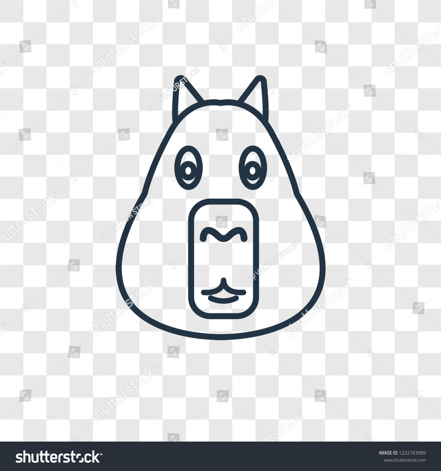 Capybara Concept Vector Linear Icon Isolated Stock Vector (Royalty Free ...