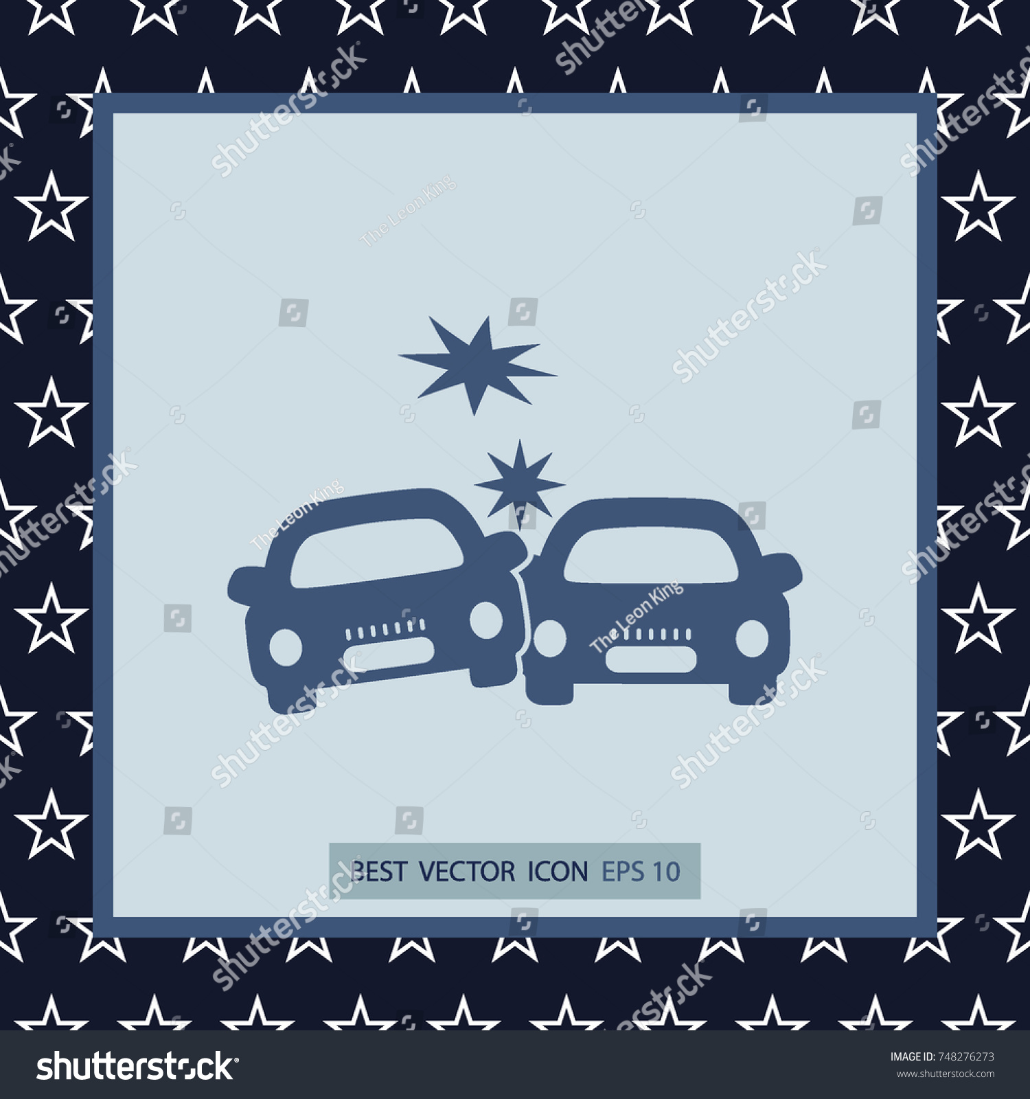 Car Accident Vector Icon Stock Vector (Royalty Free) 748276273 ...