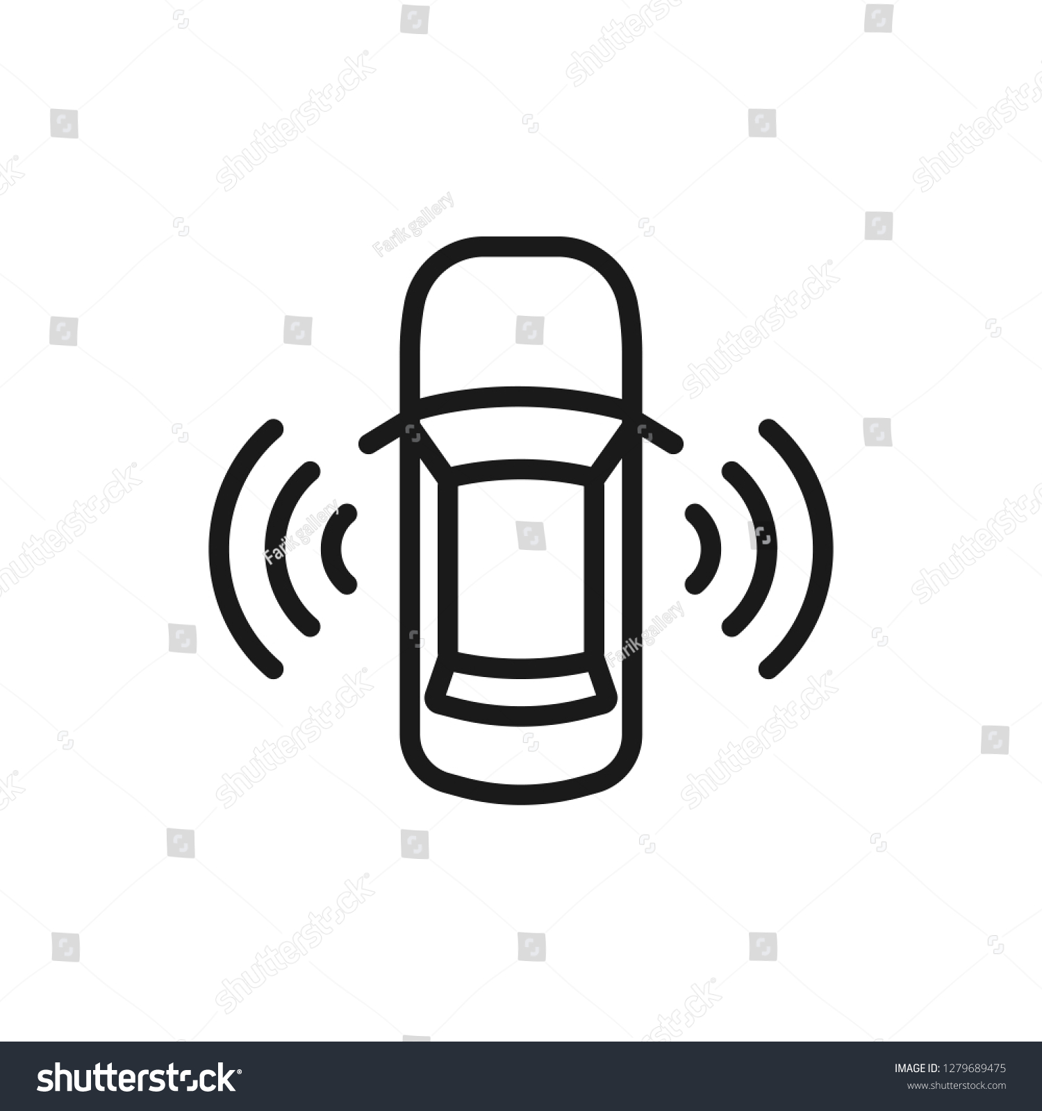 Car Radar Security Icon Stock Vector (Royalty Free) 1279689475 ...