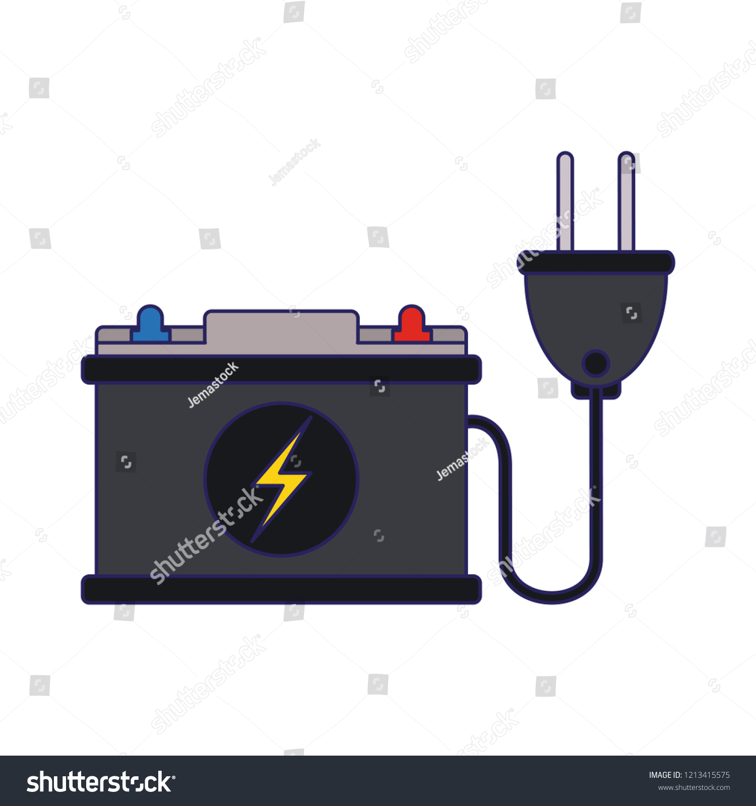 Car Battery Symbol Stock Vector (Royalty Free) 1213415575 | Shutterstock