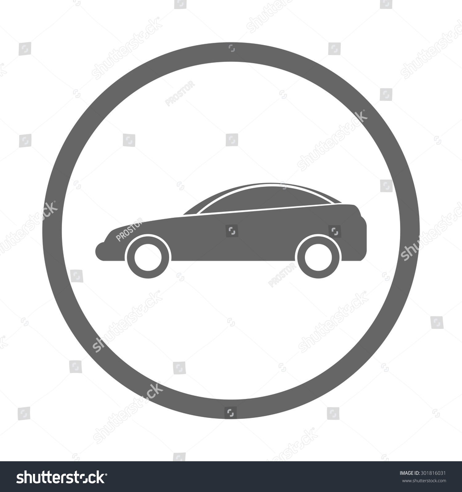 Car Black Icon Vector Illustration Stock Vector (Royalty Free) 301816031