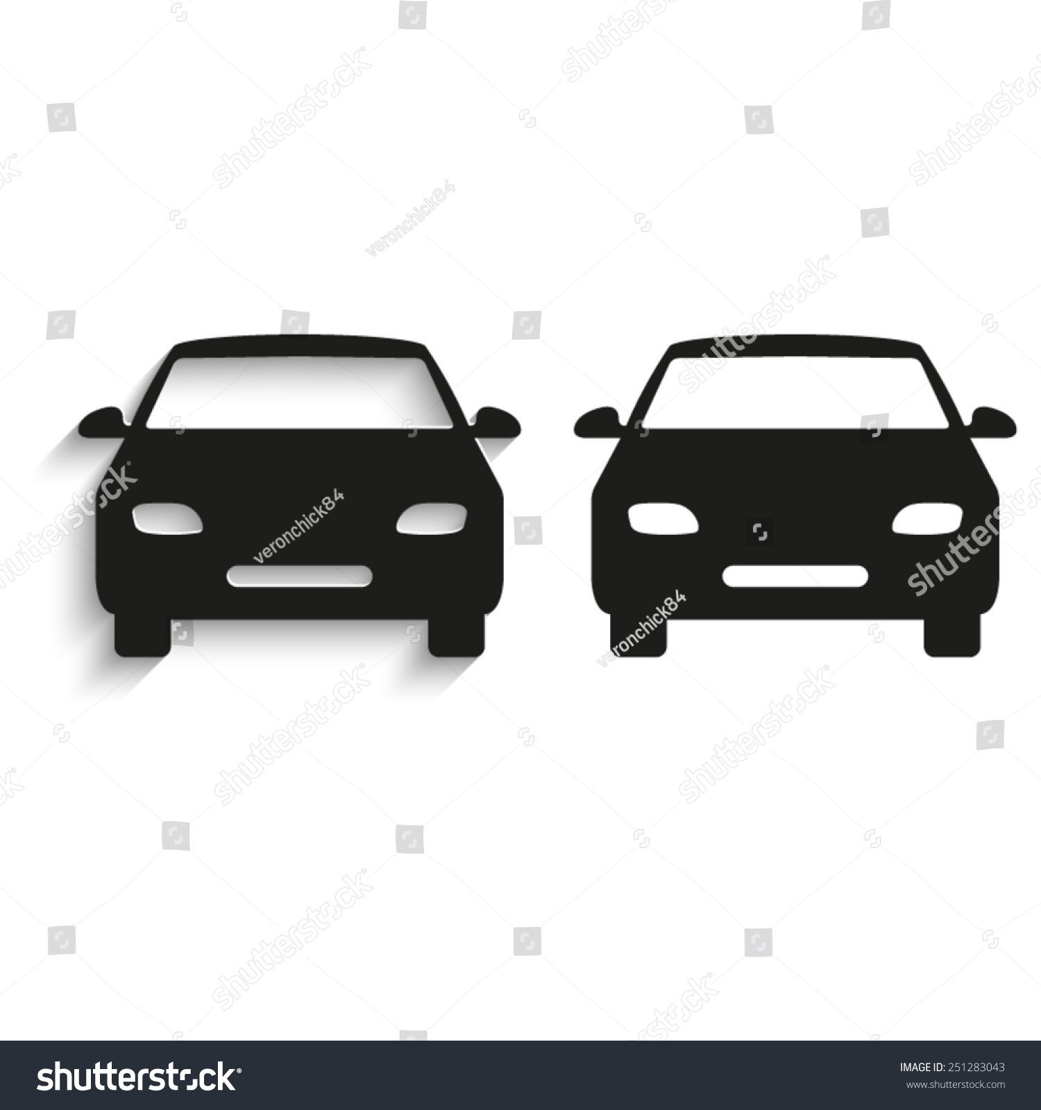 Car Black Vector Icons: เวกเตอร์สต็อก (ปลอดค่าลิขสิทธิ์) 251283043