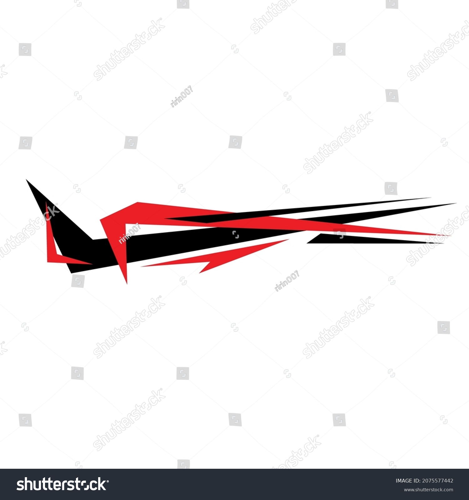 Car Body Sticker Template Design Vector Stock Vector (Royalty Free ...