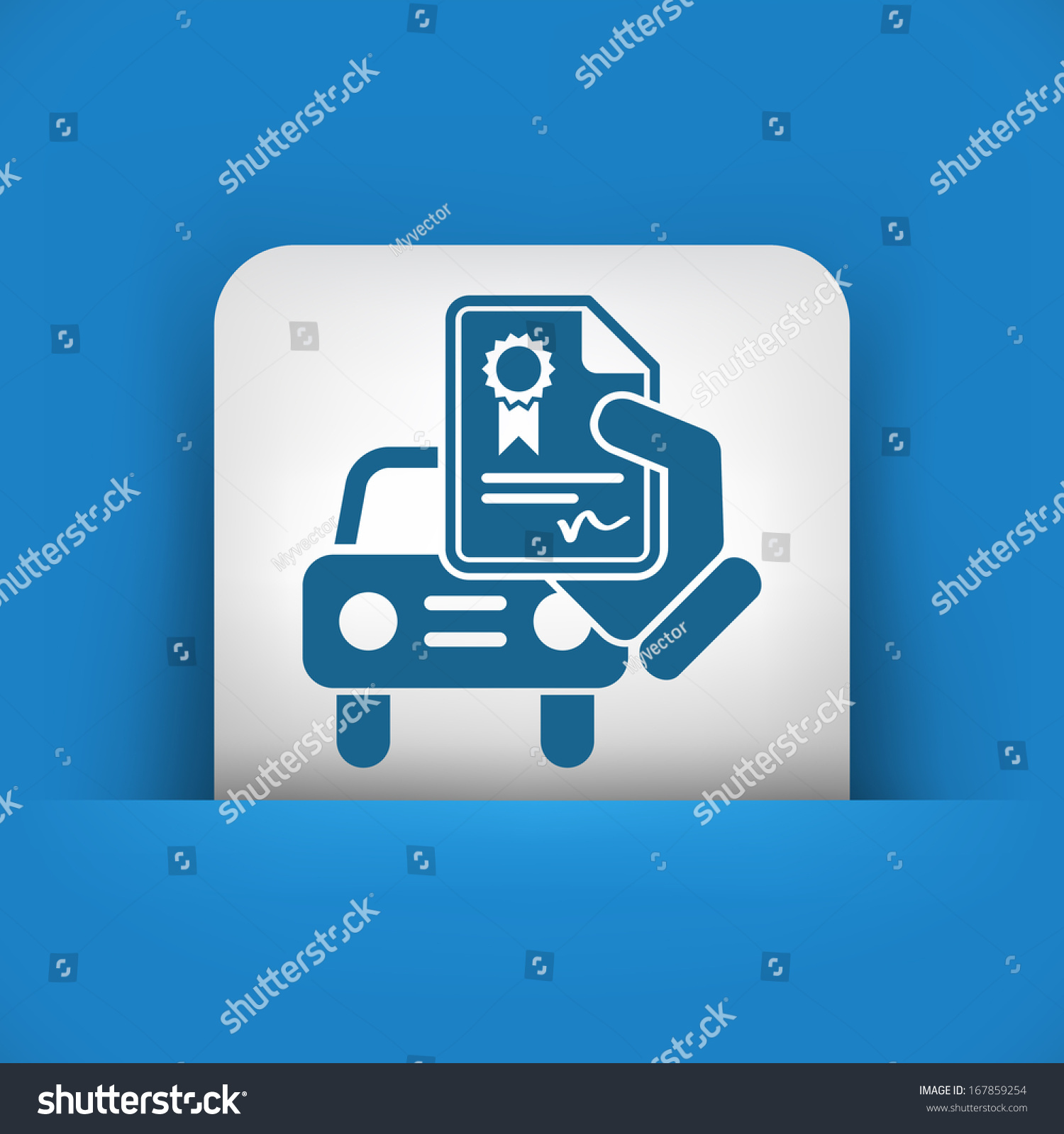 Car Certificate Icon Stock Vector (Royalty Free) 167859254 | Shutterstock