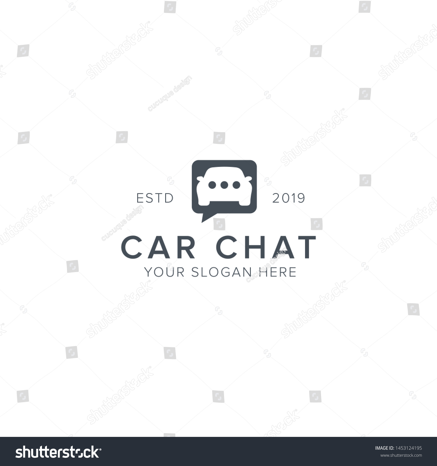 Car Chat Icon Logo Design Template Stock Vector (Royalty Free ...