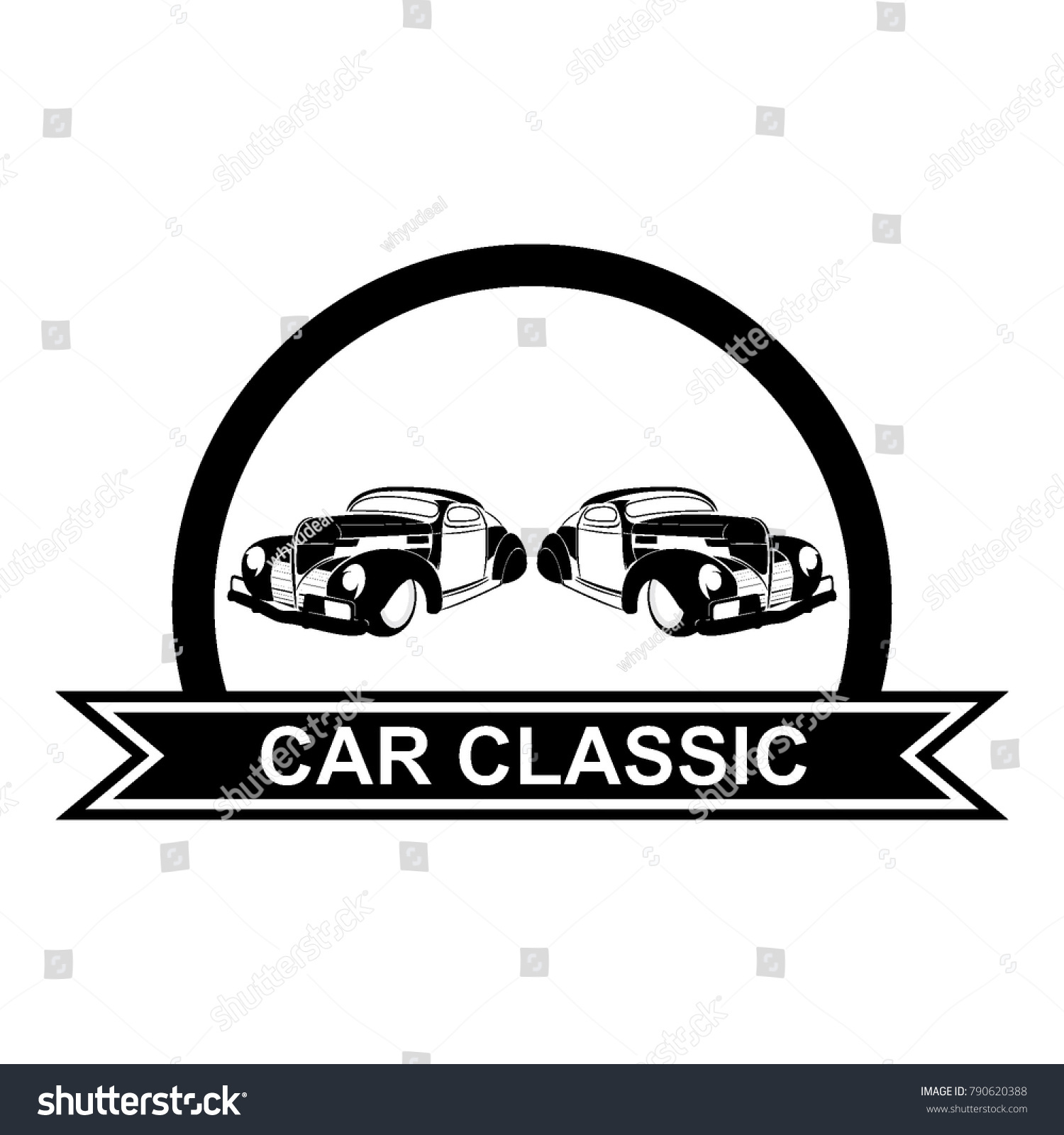 Car Classic Logo Stock Vector (Royalty Free) 790620388