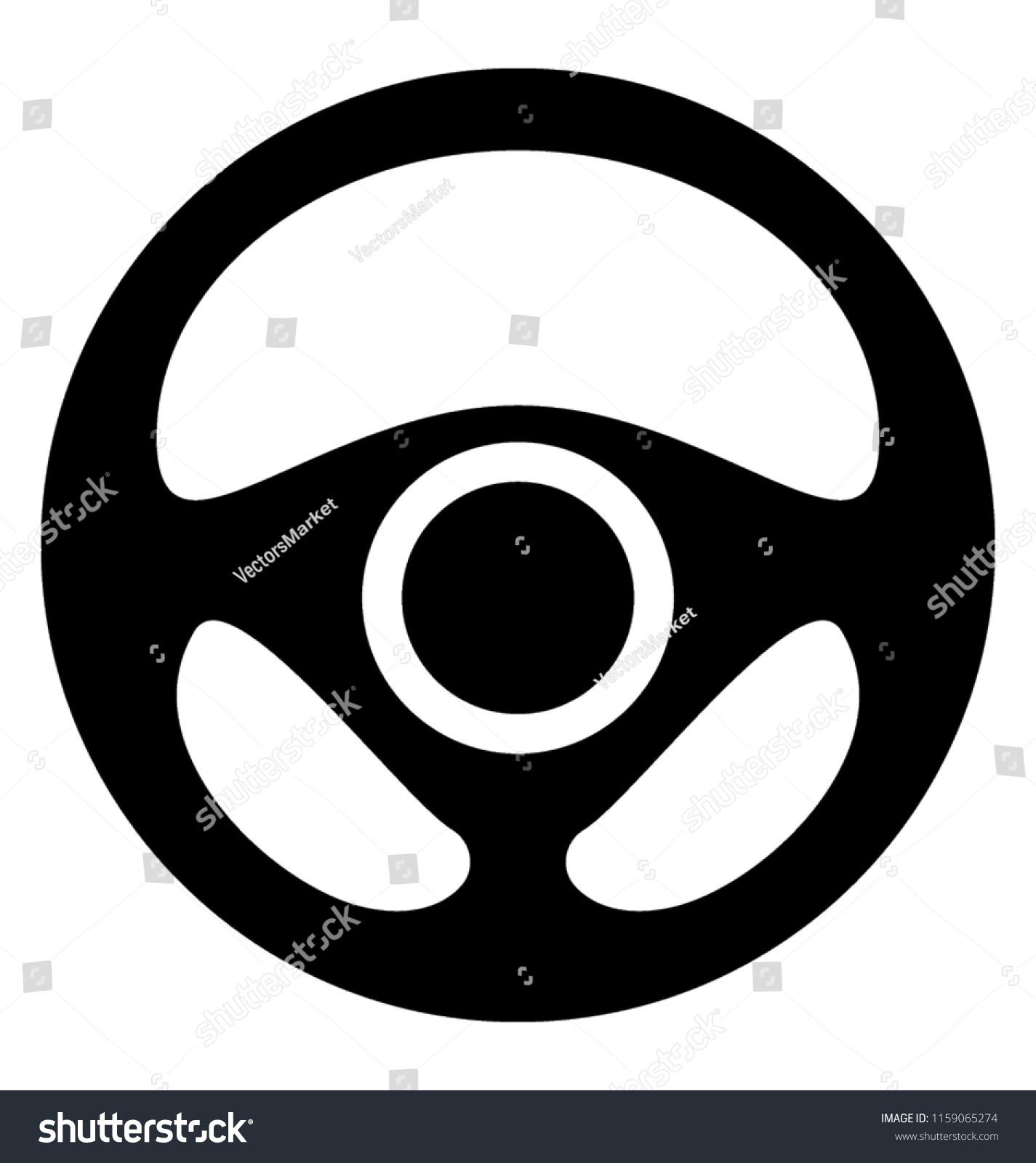 Car Controller Steering Wheel Icon Stock Vector (Royalty Free ...