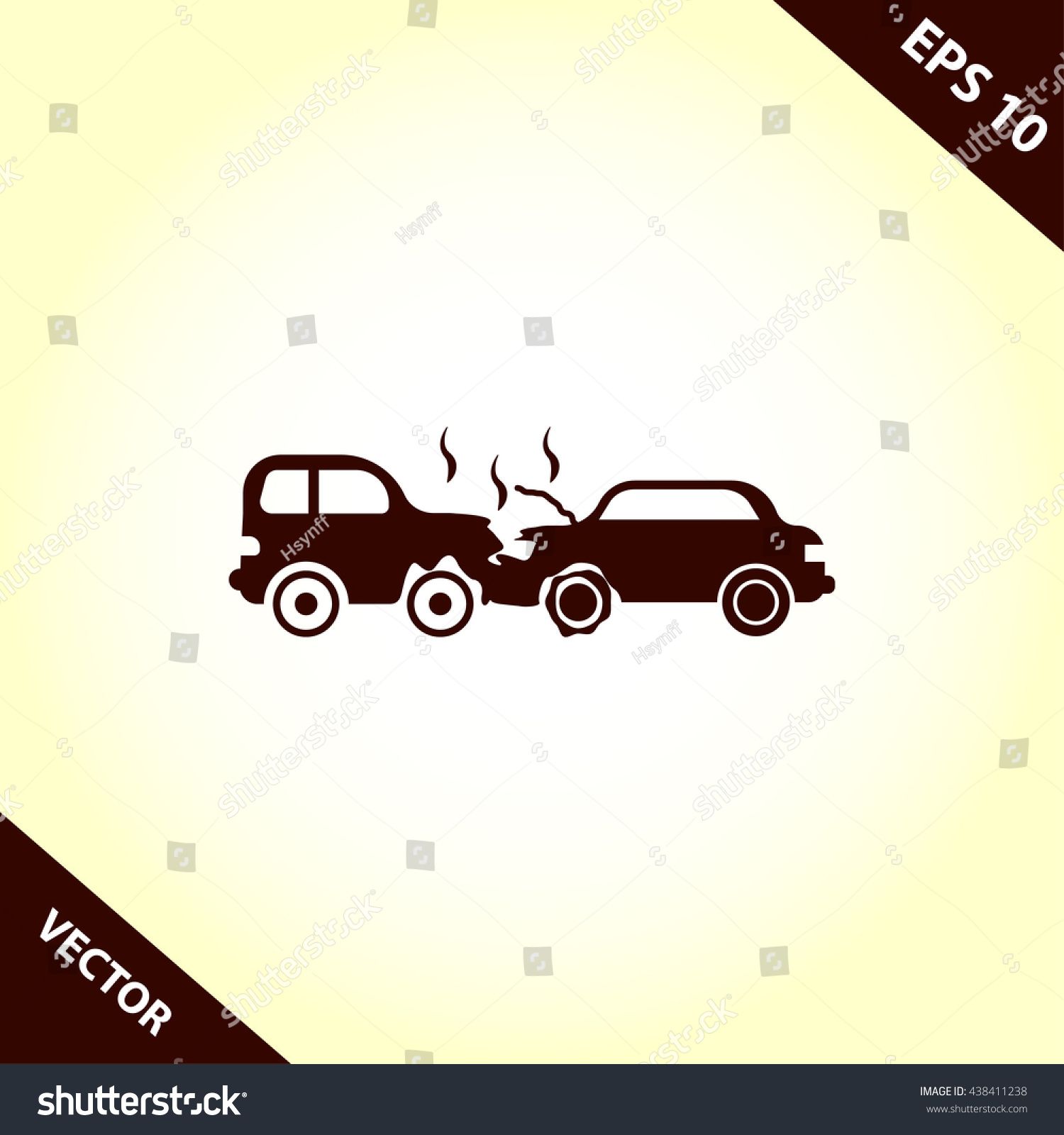 Car Crash Icon Stock Vector (Royalty Free) 438411238 | Shutterstock