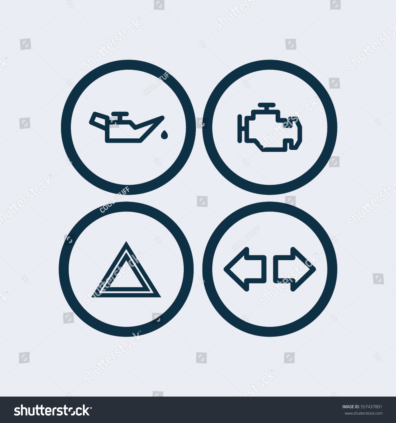 Car Dashboard Icon Stock Vector (Royalty Free) 557437801