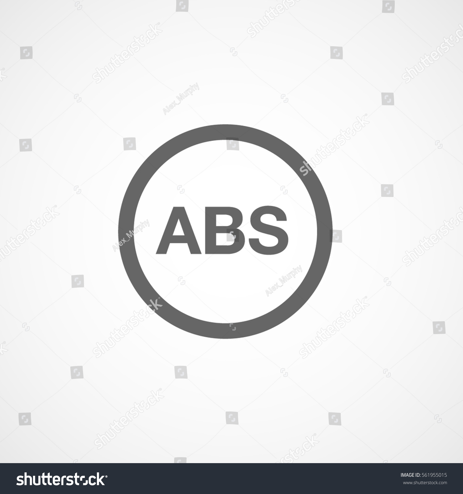 Car Dashboard Warning Light Abs Flat Stock Vector (Royalty Free ...