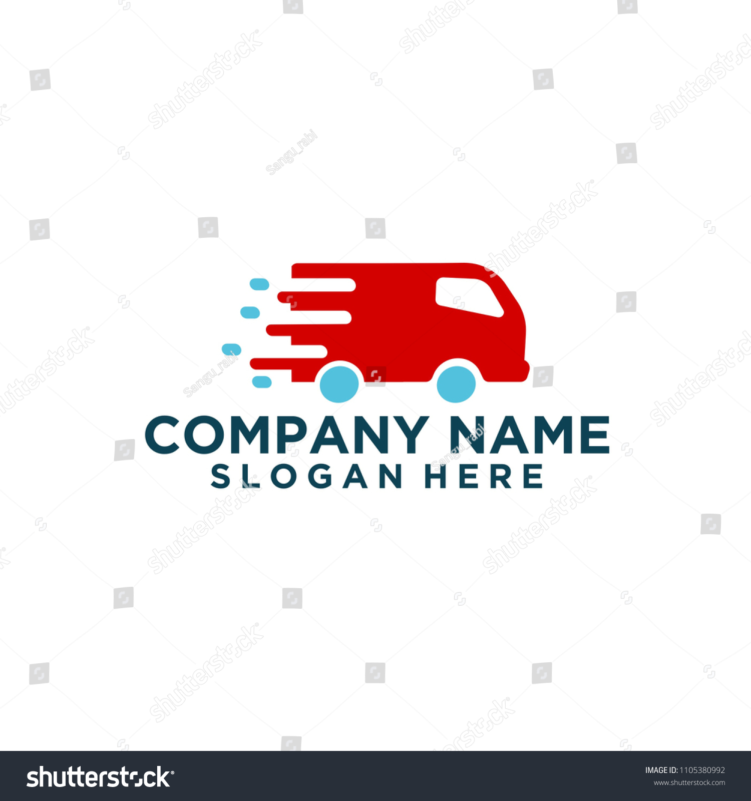 Car Delivery Logo: vector de stock (libre de regalías) 1105380992