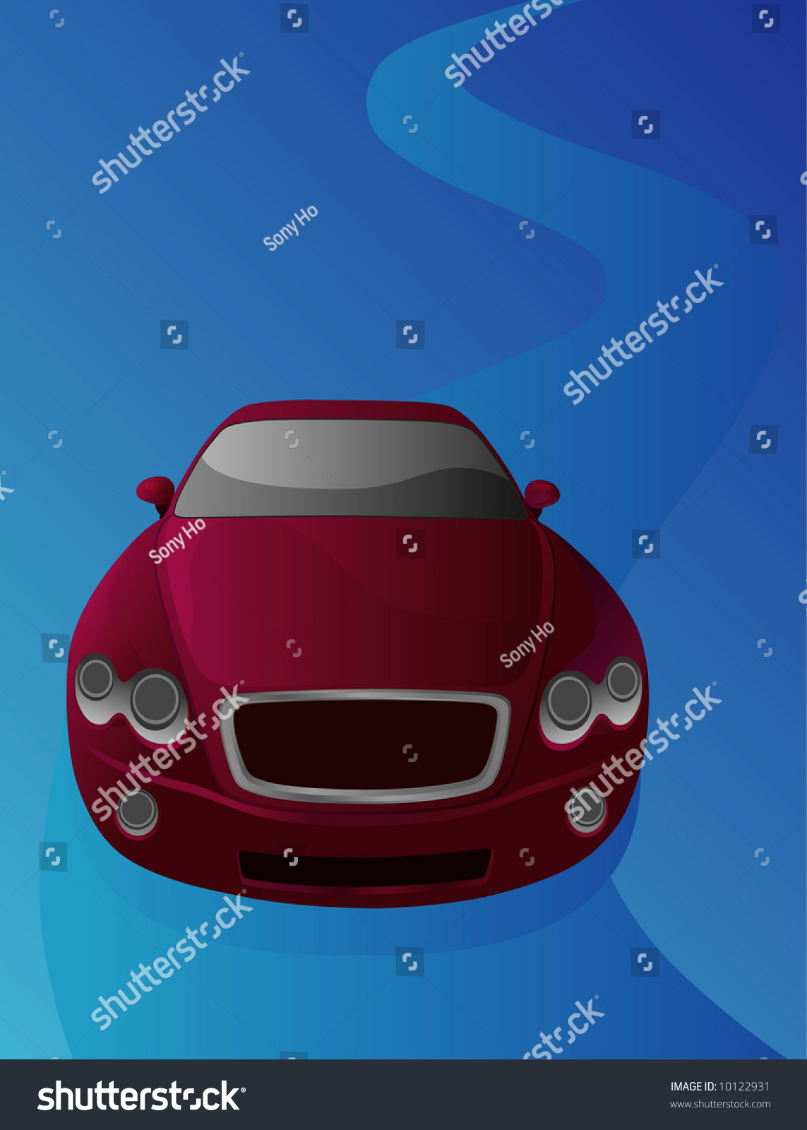 Car Design Luxury Sedan Stock Vector (Royalty Free) 10122931