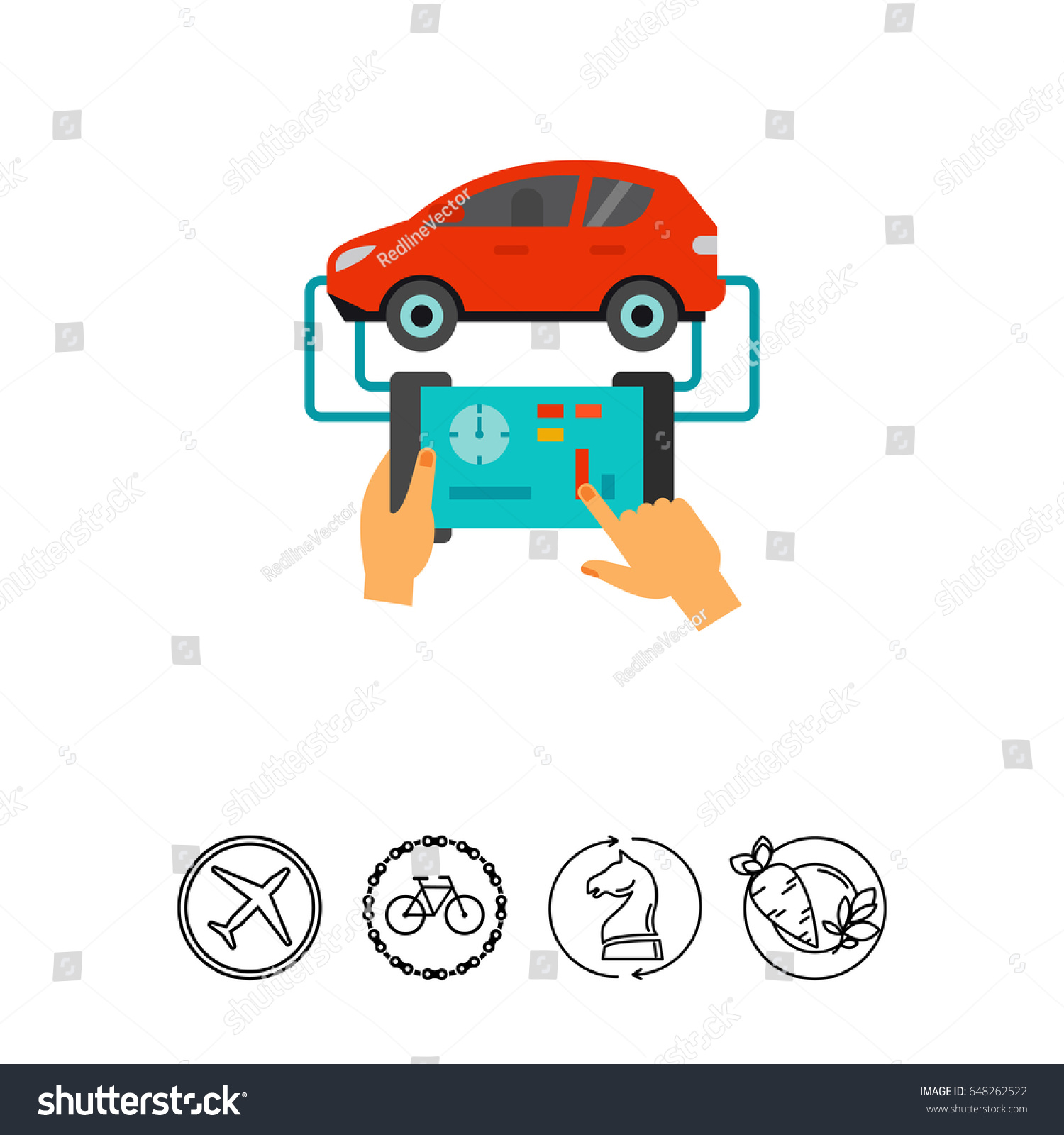 Car Diagnostic Icon Stock Vector (Royalty Free) 648262522 | Shutterstock