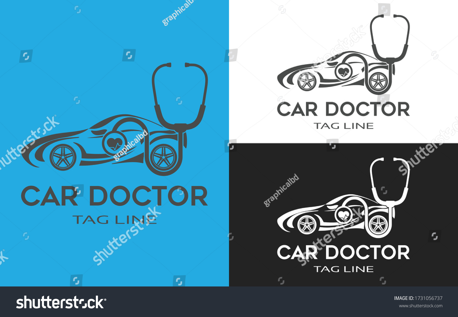 Car Doctor Logo Vector Template Stock Vector (Royalty Free) 1731056737