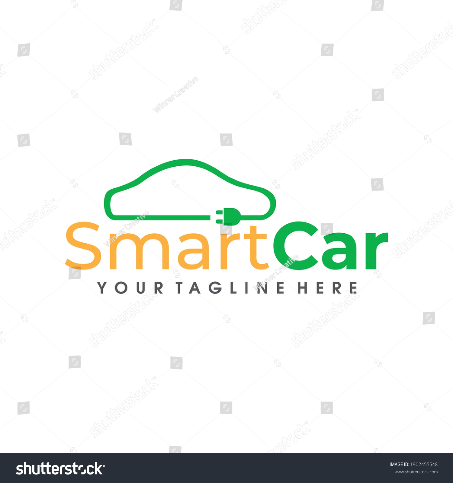 Car Electric Logo Design Vector Stock Vector (Royalty Free) 1902455548 ...