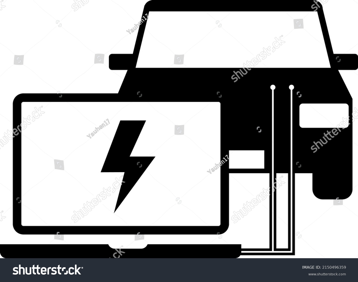 Car Electrical Computer Diagnostics Icon On Stock Vector (Royalty Free ...