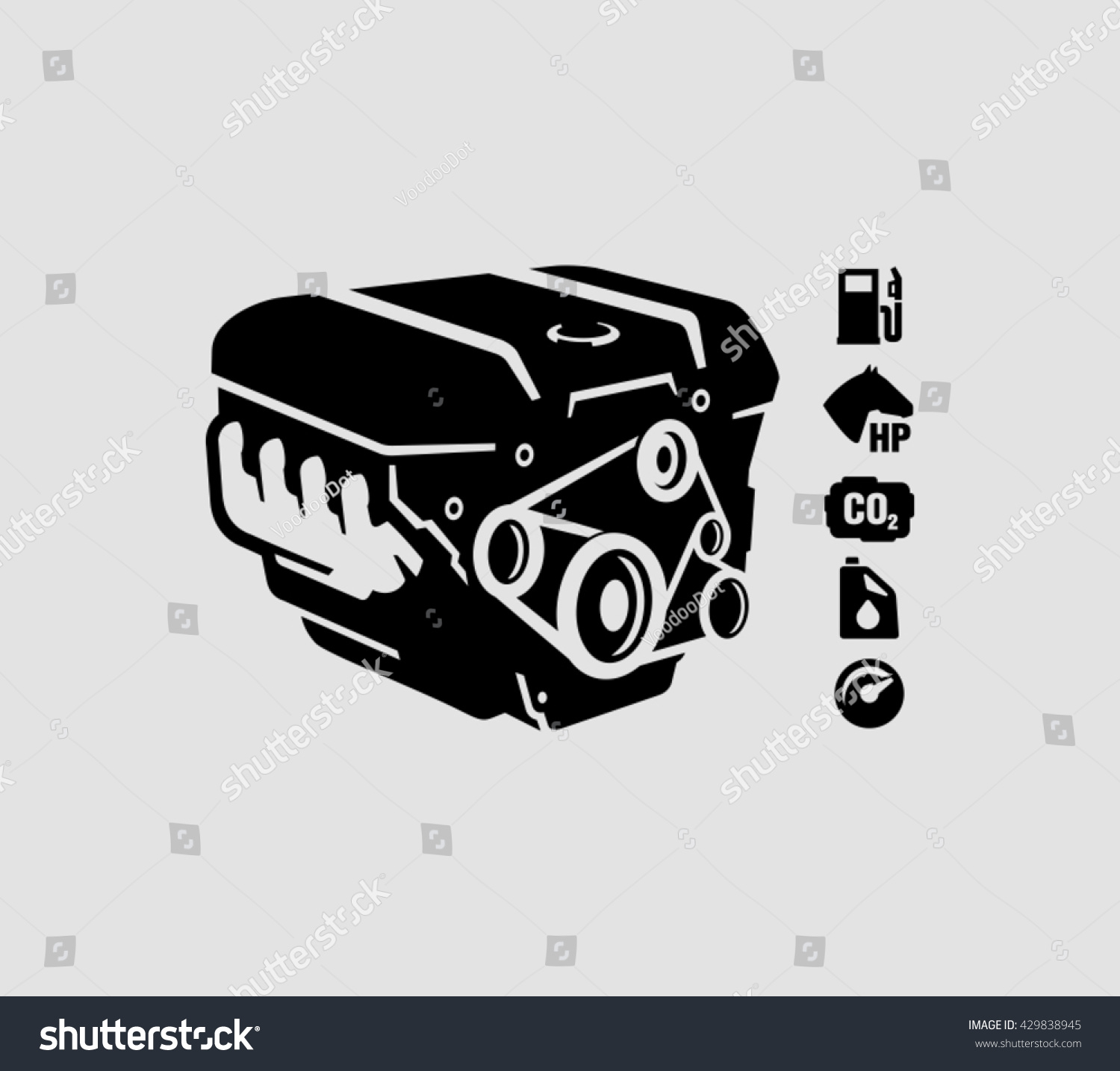 Vector del motor del automóvil: vector de stock (libre de regalías ...