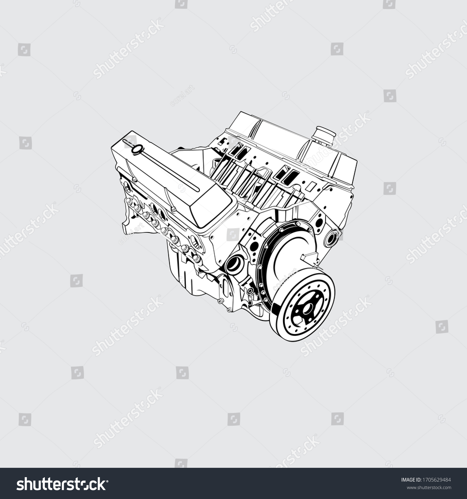 Car Engine Vector Logo White Background: Vector có sẵn (miễn phí bản ...