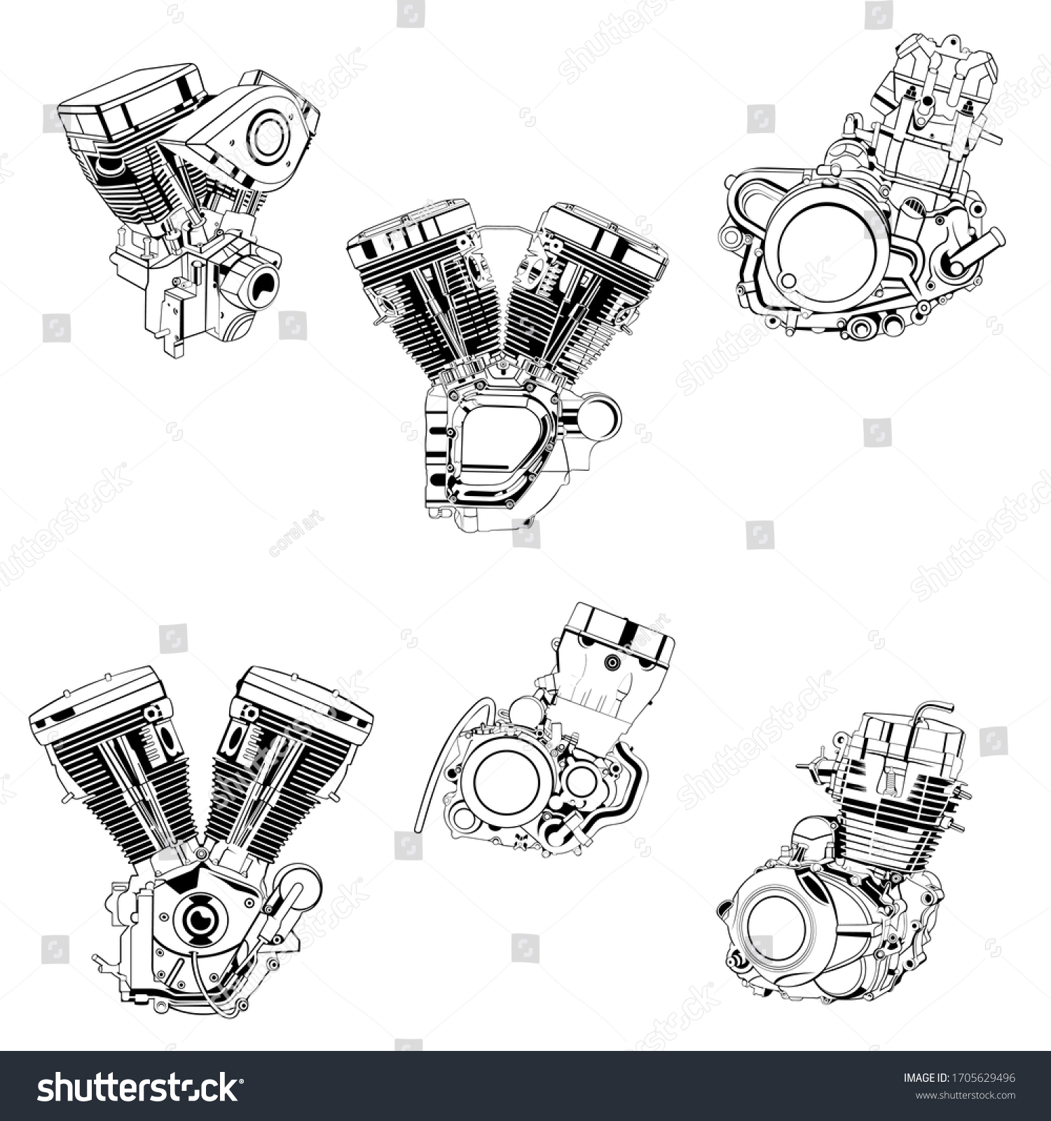 Car Engine Vector Logo White Background: Vector có sẵn (miễn phí bản ...