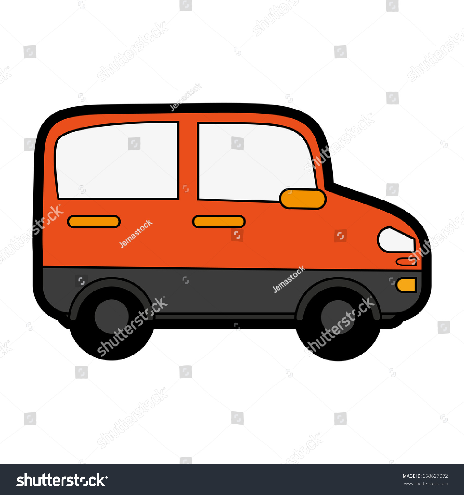 Car Flat Illustration Stock Vector (Royalty Free) 658627072 | Shutterstock